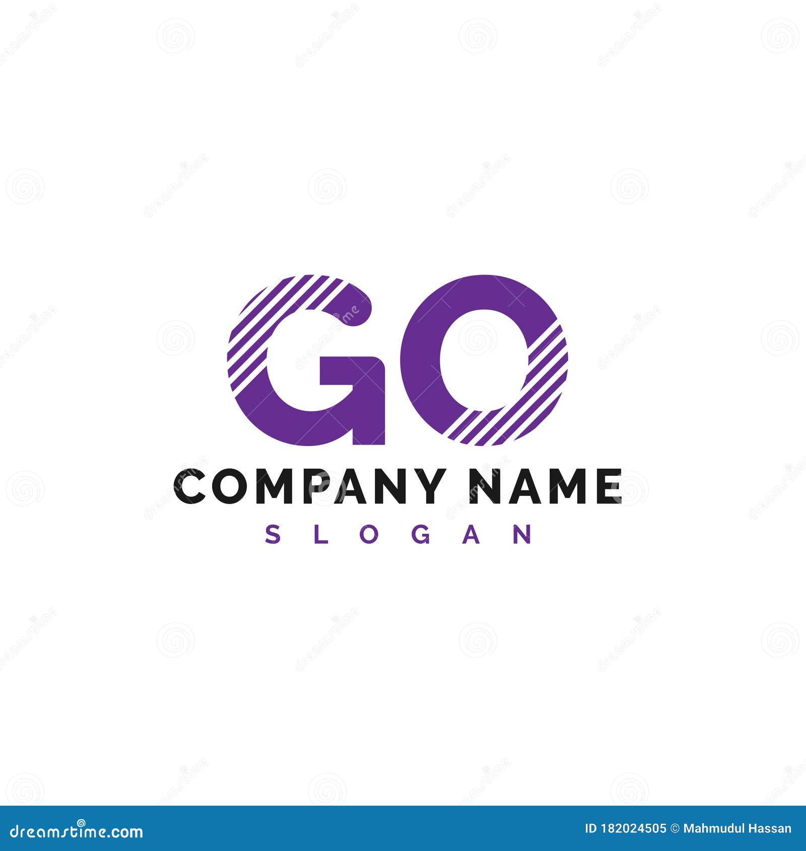 GO Letter Logo Design. GO Letter Logo Vector Illustration - Vector ...
