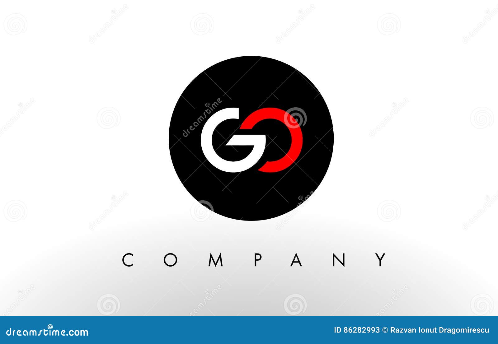GO Logo. Letter Design Vector. Stock Vector - Illustration of design ...