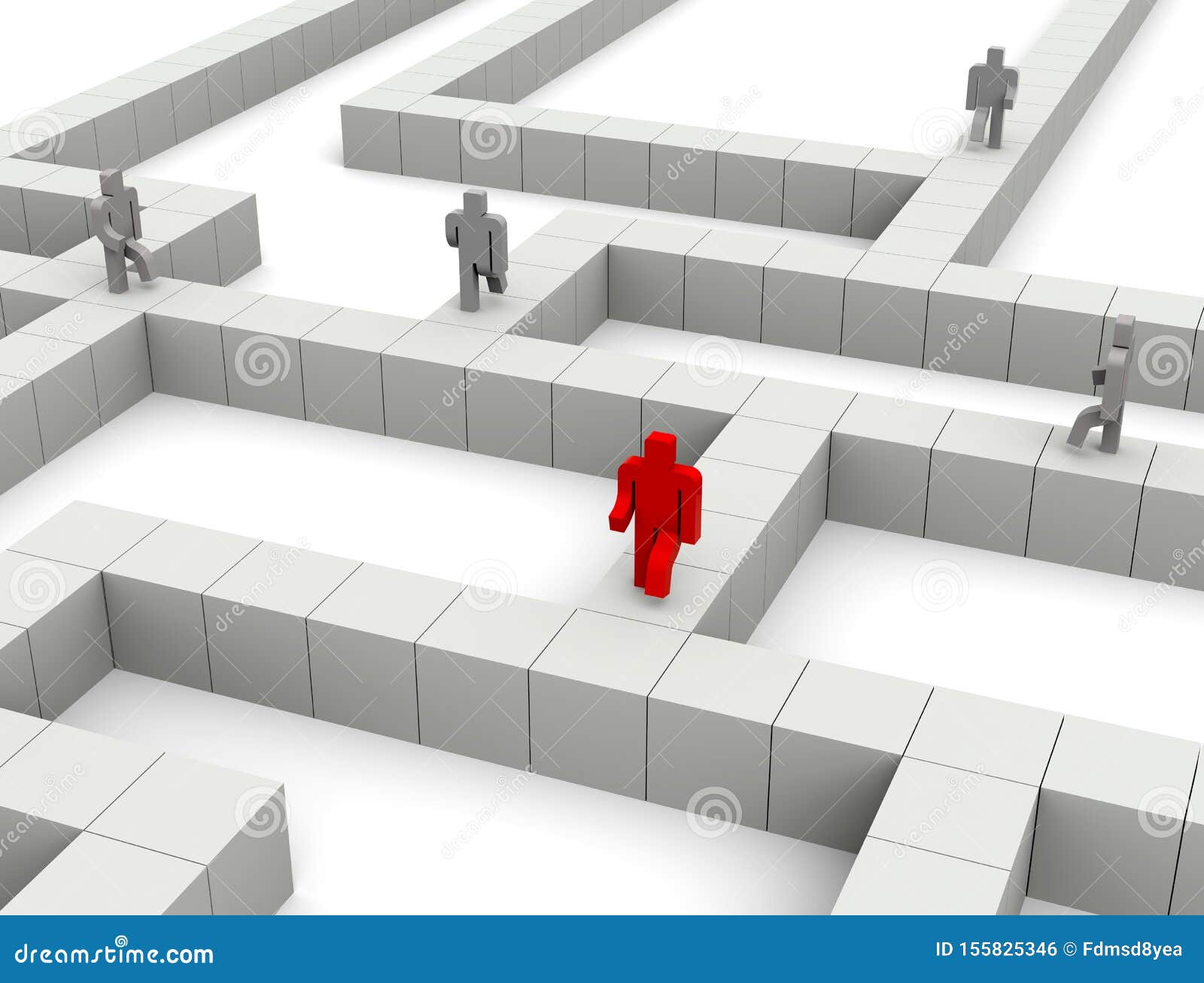 Go through the maze stock illustration. Illustration of building ...