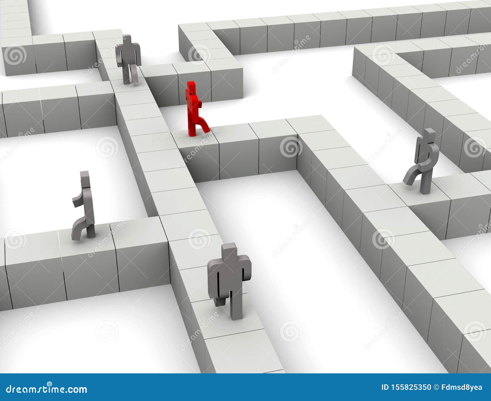 Go through the maze stock illustration. Illustration of aerial - 155825350