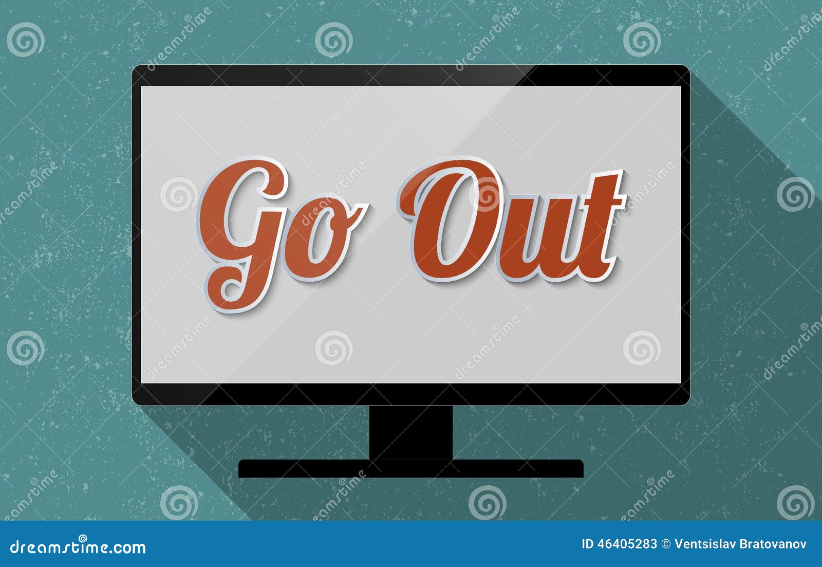 Go Out stock illustration. Illustration of broadcasting - 46405283