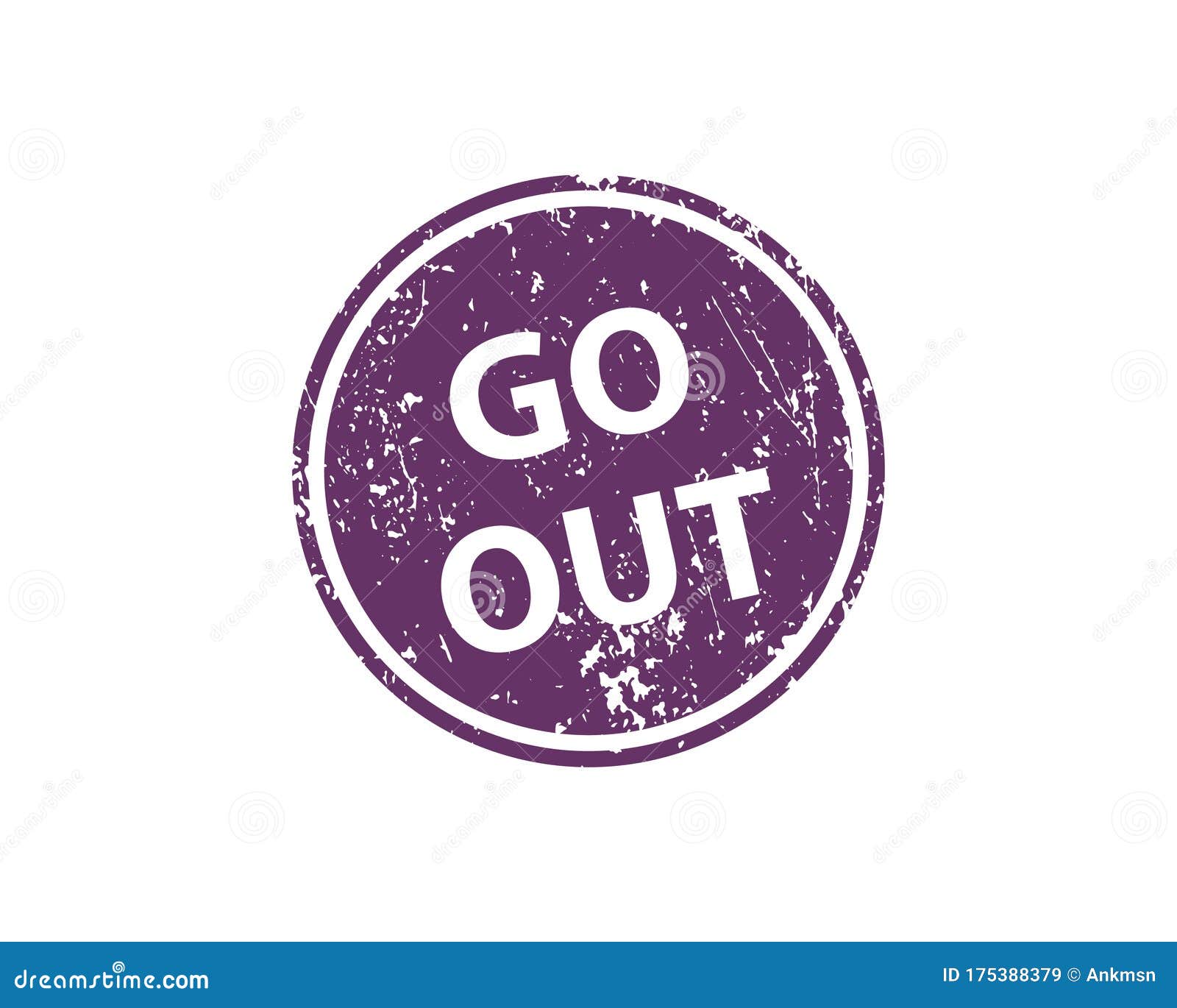 Go Out Stamp Vector Texture. Rubber Cliche Imprint Stock Vector ...