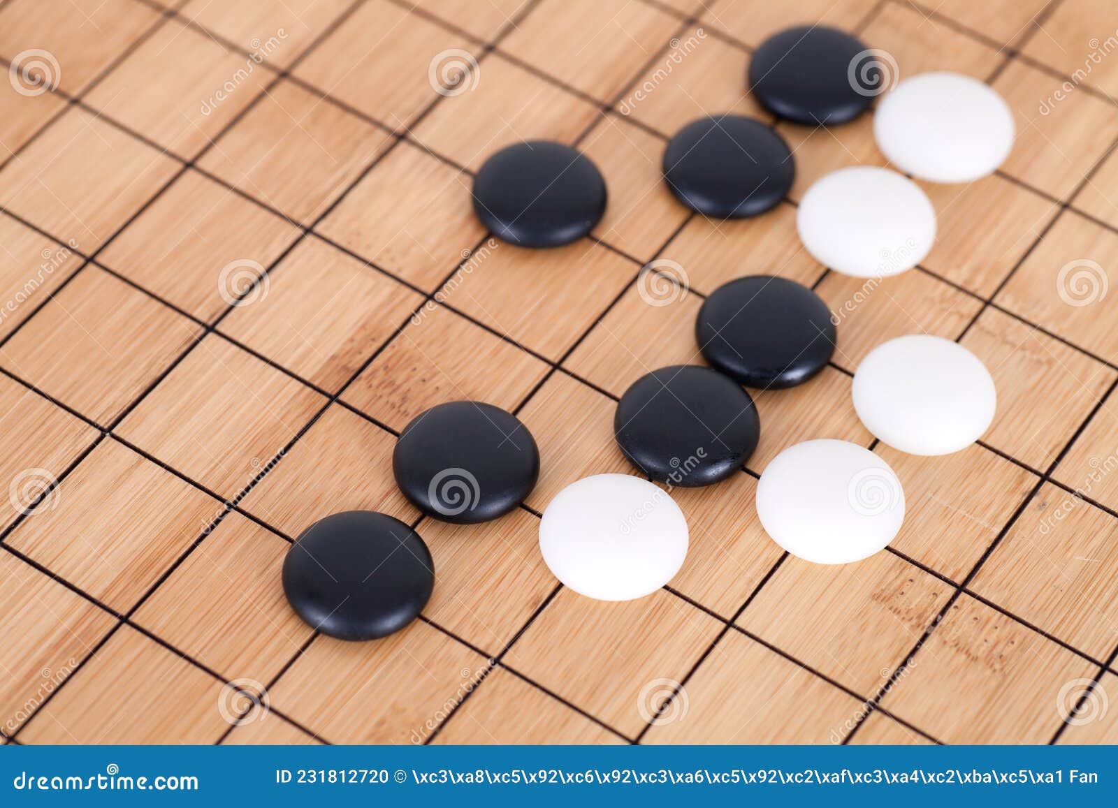 Go Pieces on the Chessboard Stock Photo - Image of intelligence ...