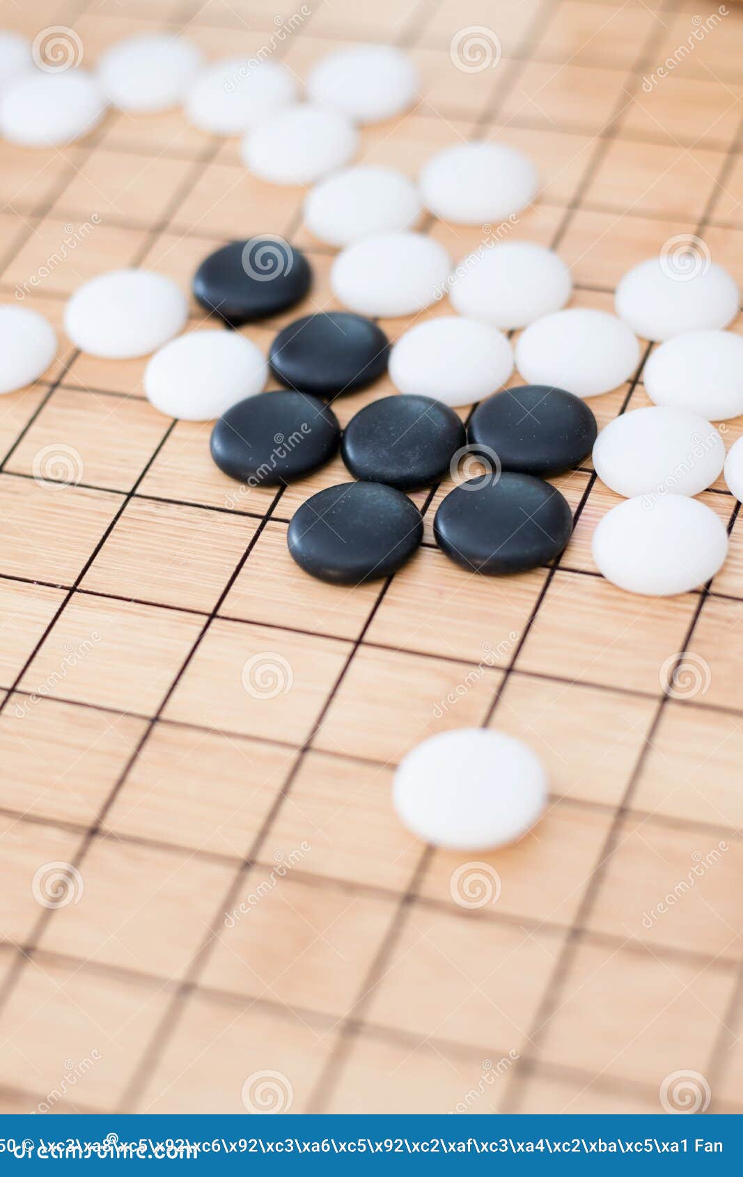 Go Pieces Placed on the Chessboard Stock Photo - Image of china, steps ...