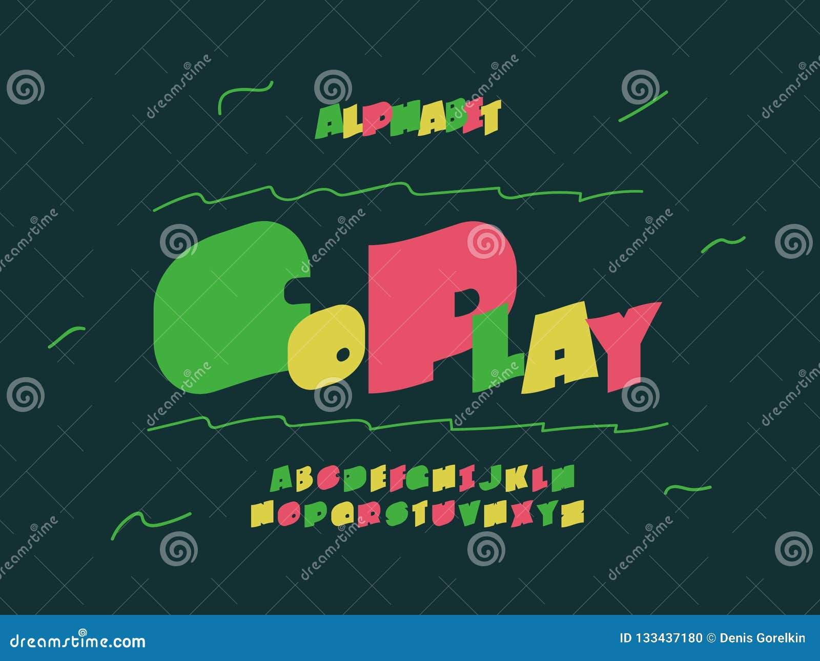 Go Play Font. Vector Alphabet | CartoonDealer.com #156611208