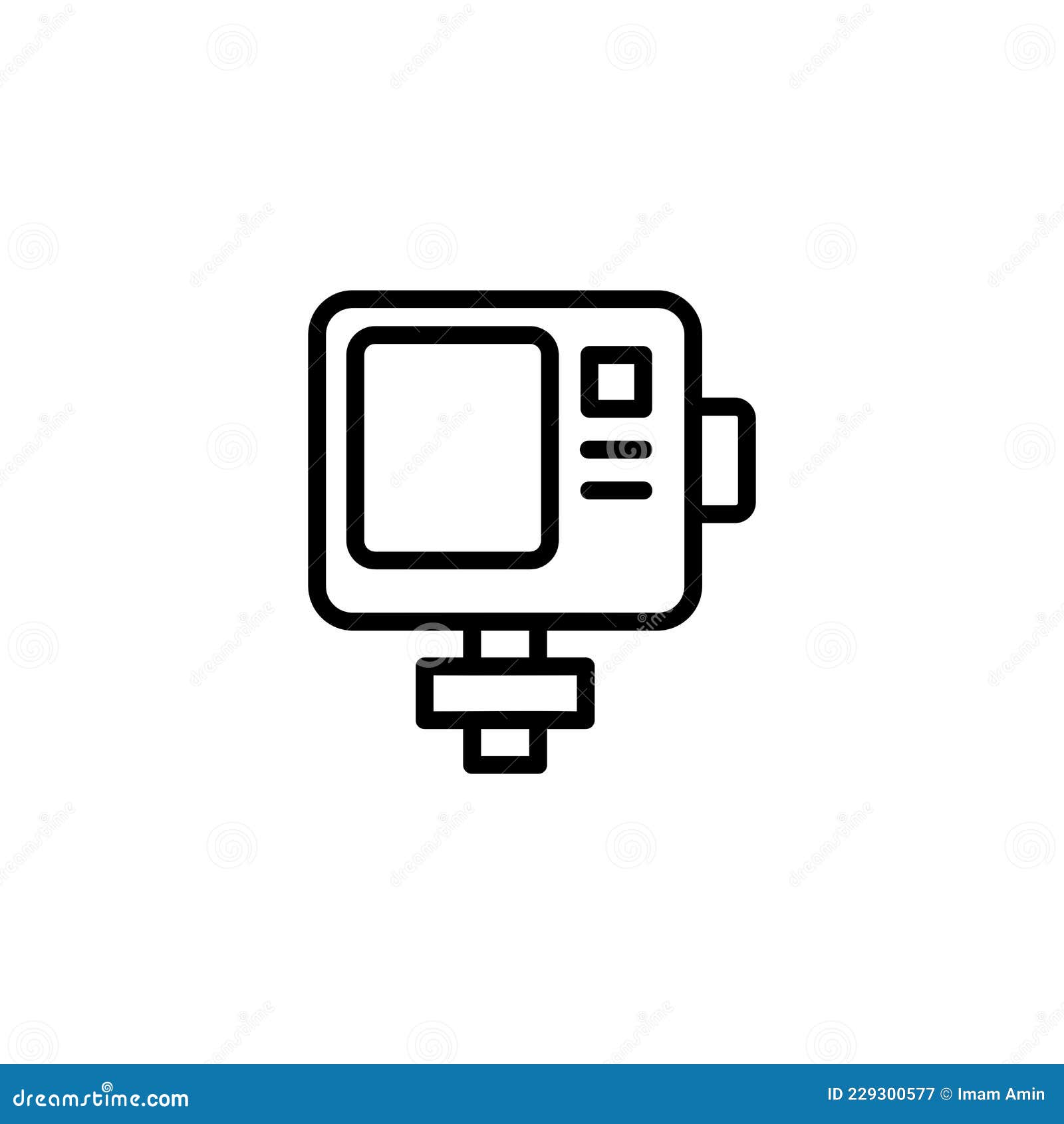 Go Pro Camera Technology Monoline Symbol Icon Logo for Graphic Design ...