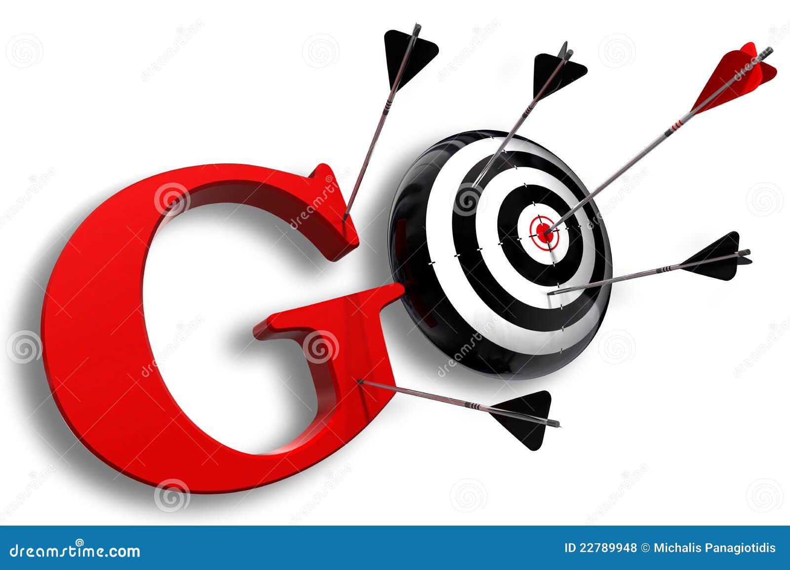 Go Red Word Conceptual Target Stock Illustrations – 5 Go Red Word ...