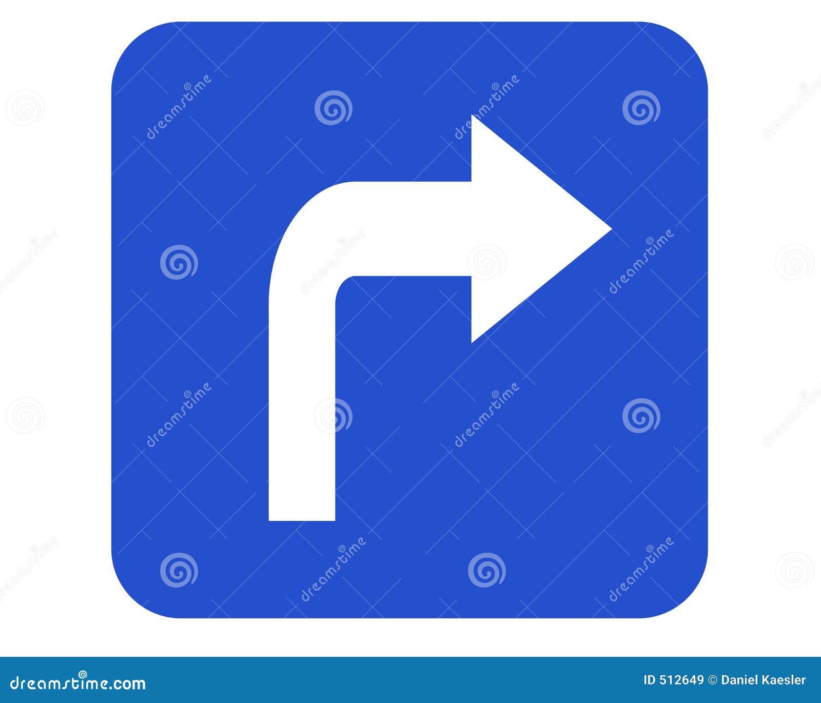 Go right stock illustration. Illustration of arrow, blue - 512649