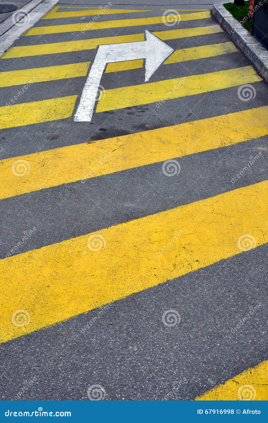 Go right stock photo. Image of striped, symbol, warning - 67916998