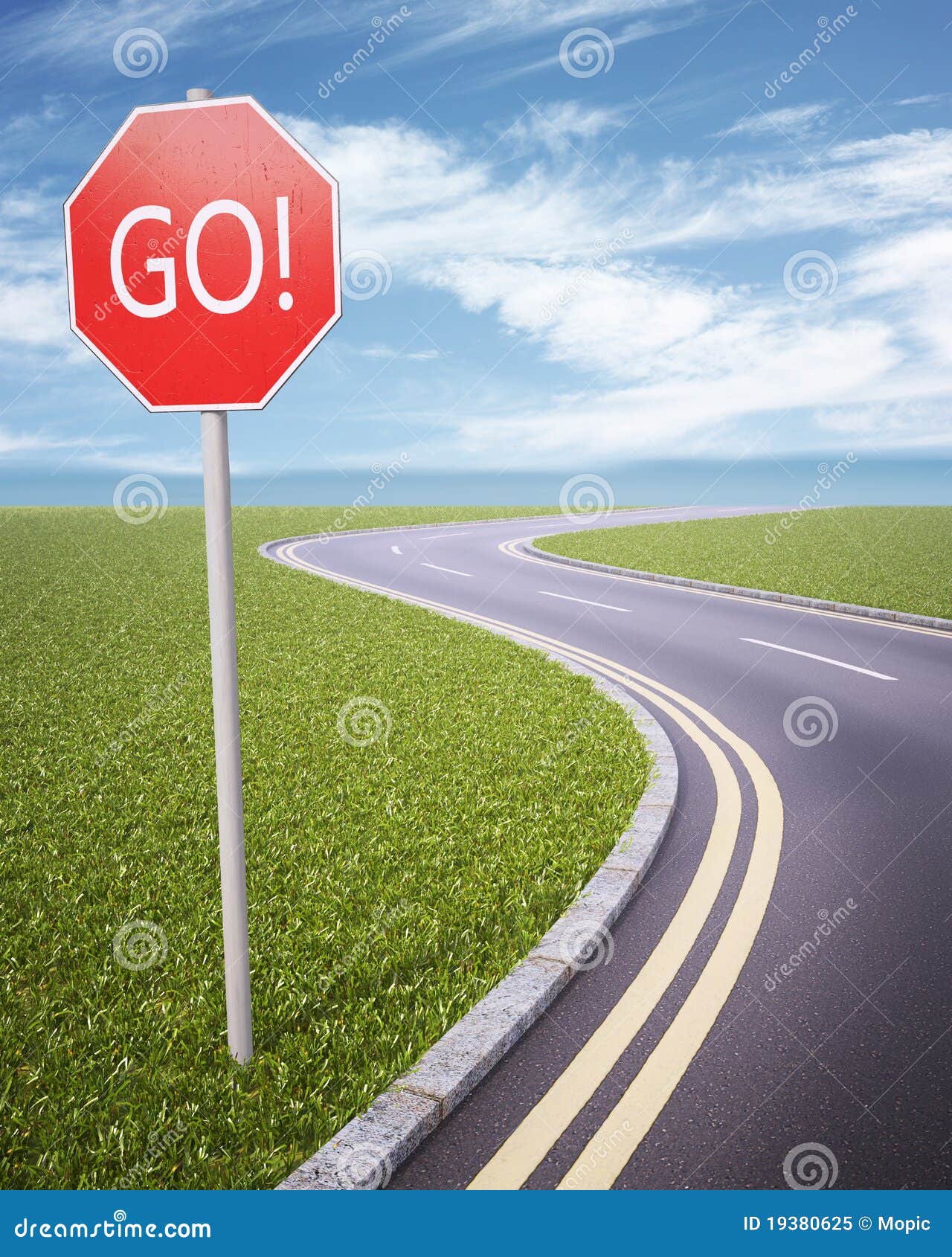 GO! road sign stock image. Image of motivation, green - 19380625
