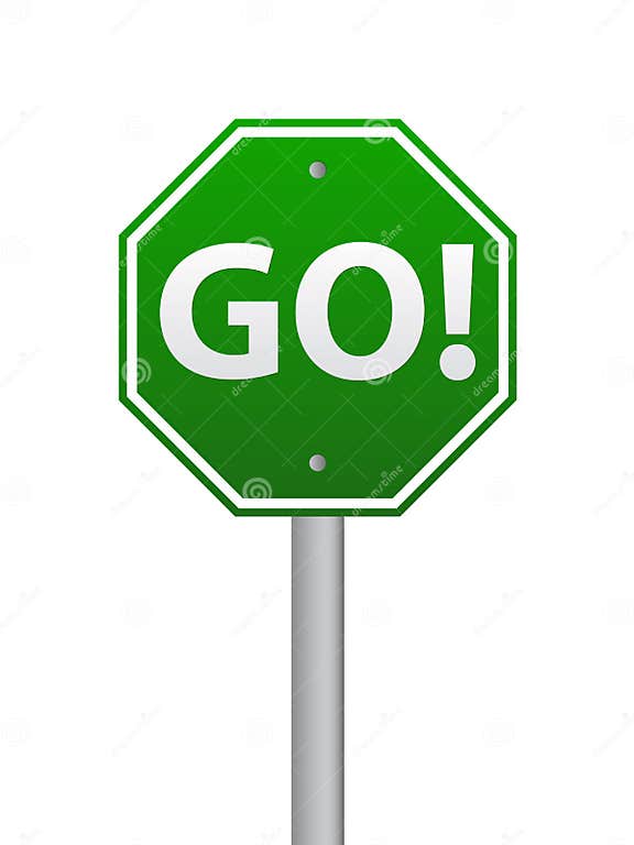 Go road sign stock vector. Illustration of green, shape - 26078406