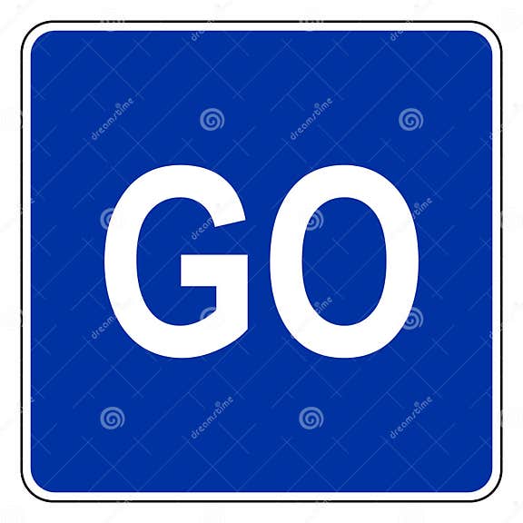 Go and road sign stock vector. Illustration of info - 228789871