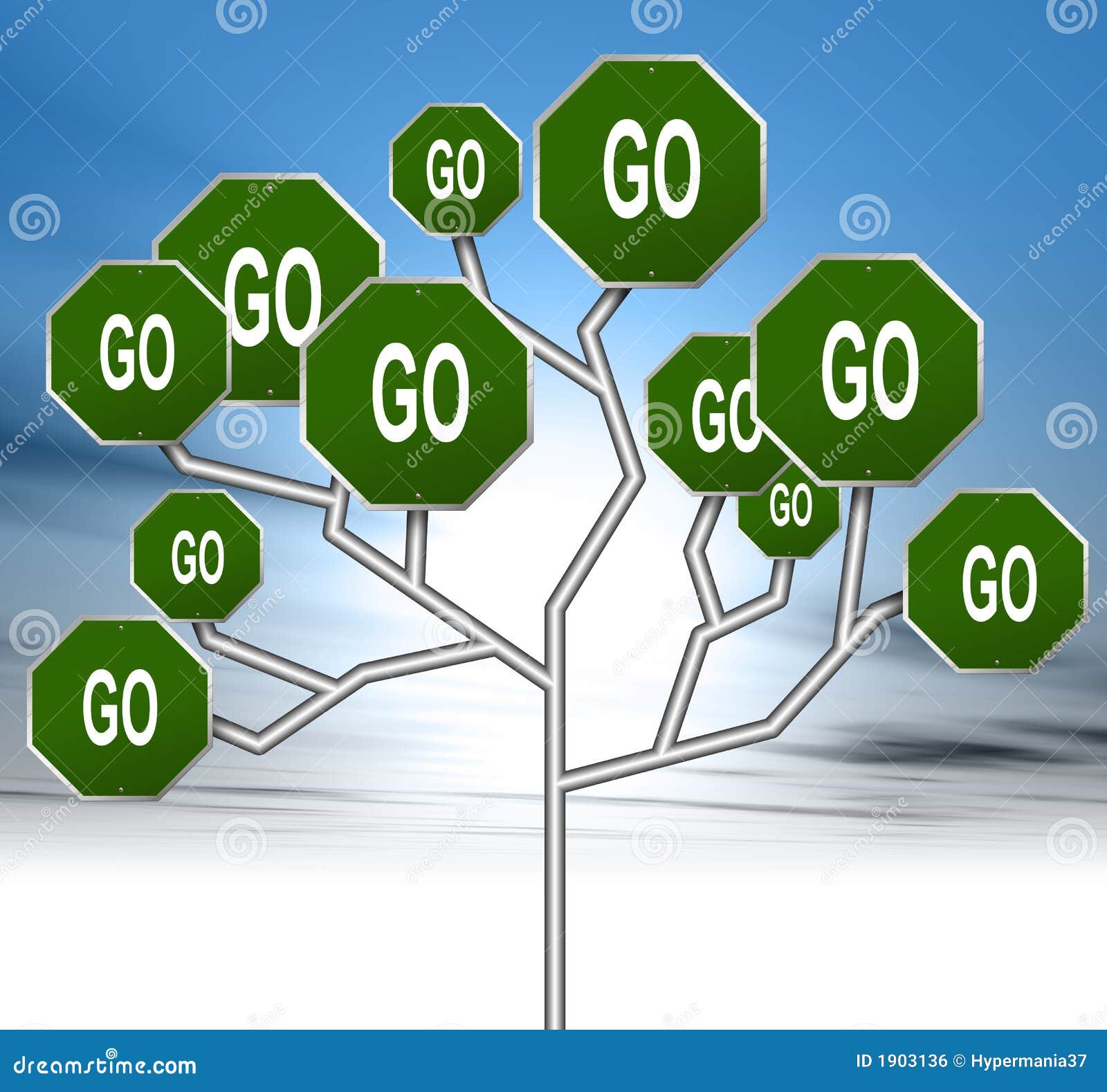 Go Road signs stock illustration. Illustration of highway - 1903136