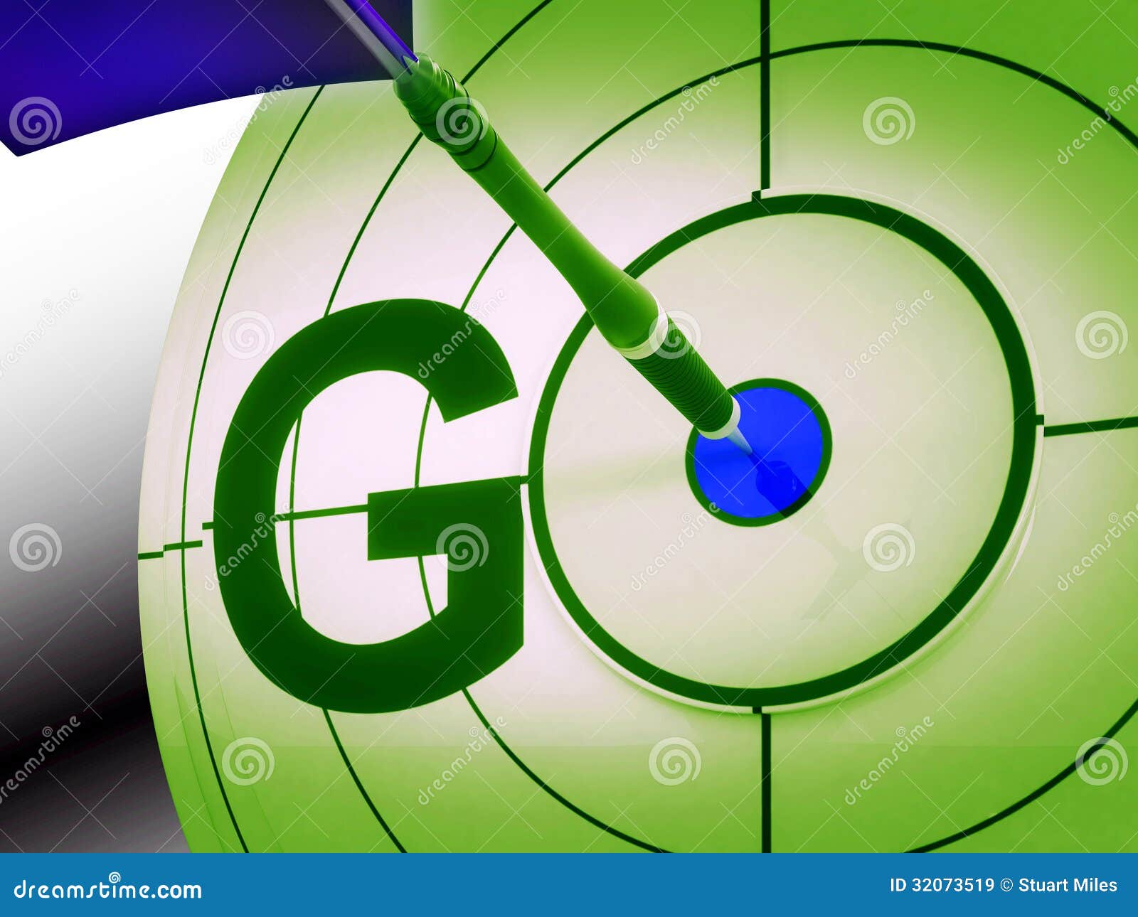 Go Shows Sign To Initiate and Begin Stock Illustration - Illustration ...