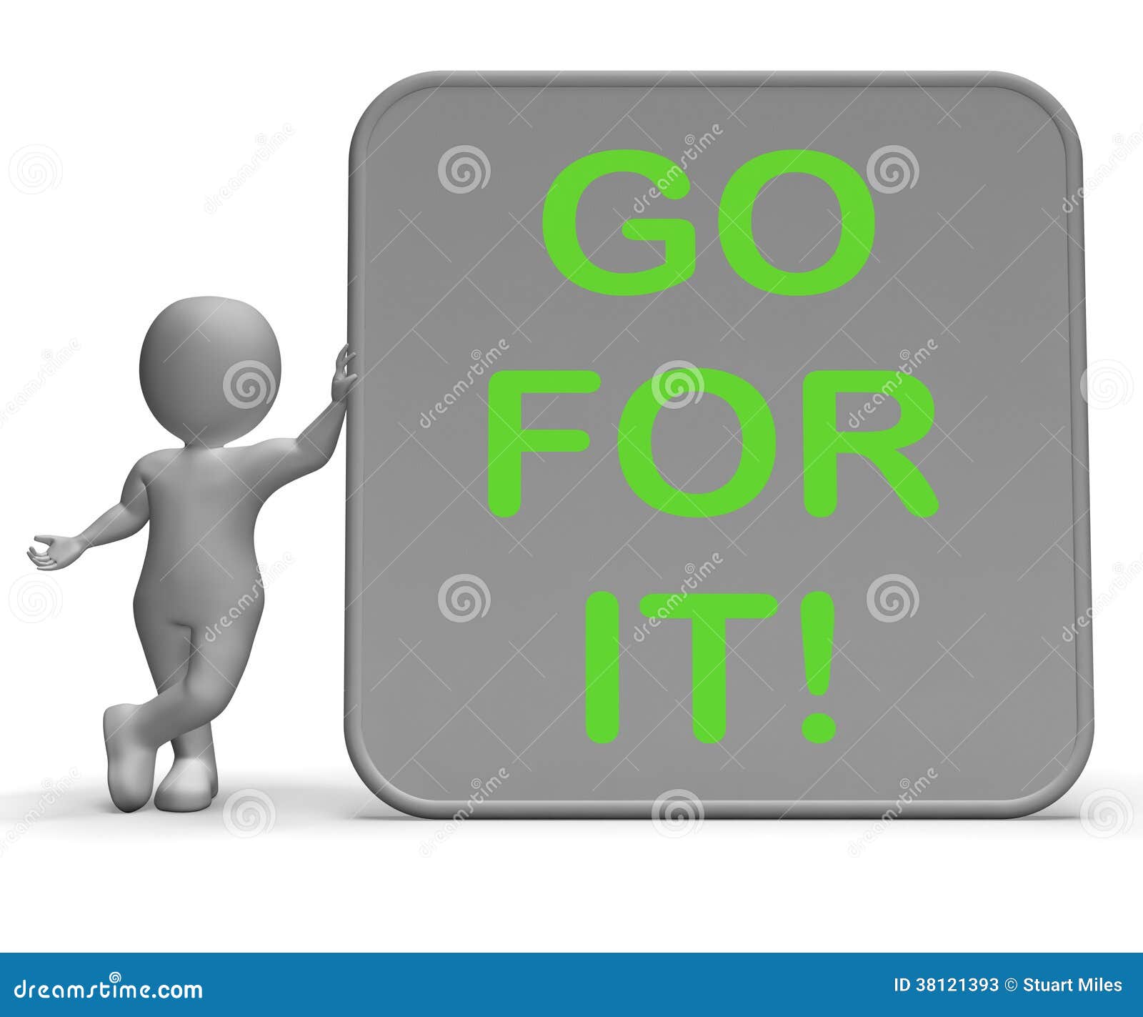 Go for it Sign Shows Goals or Opportunities Stock Illustration ...