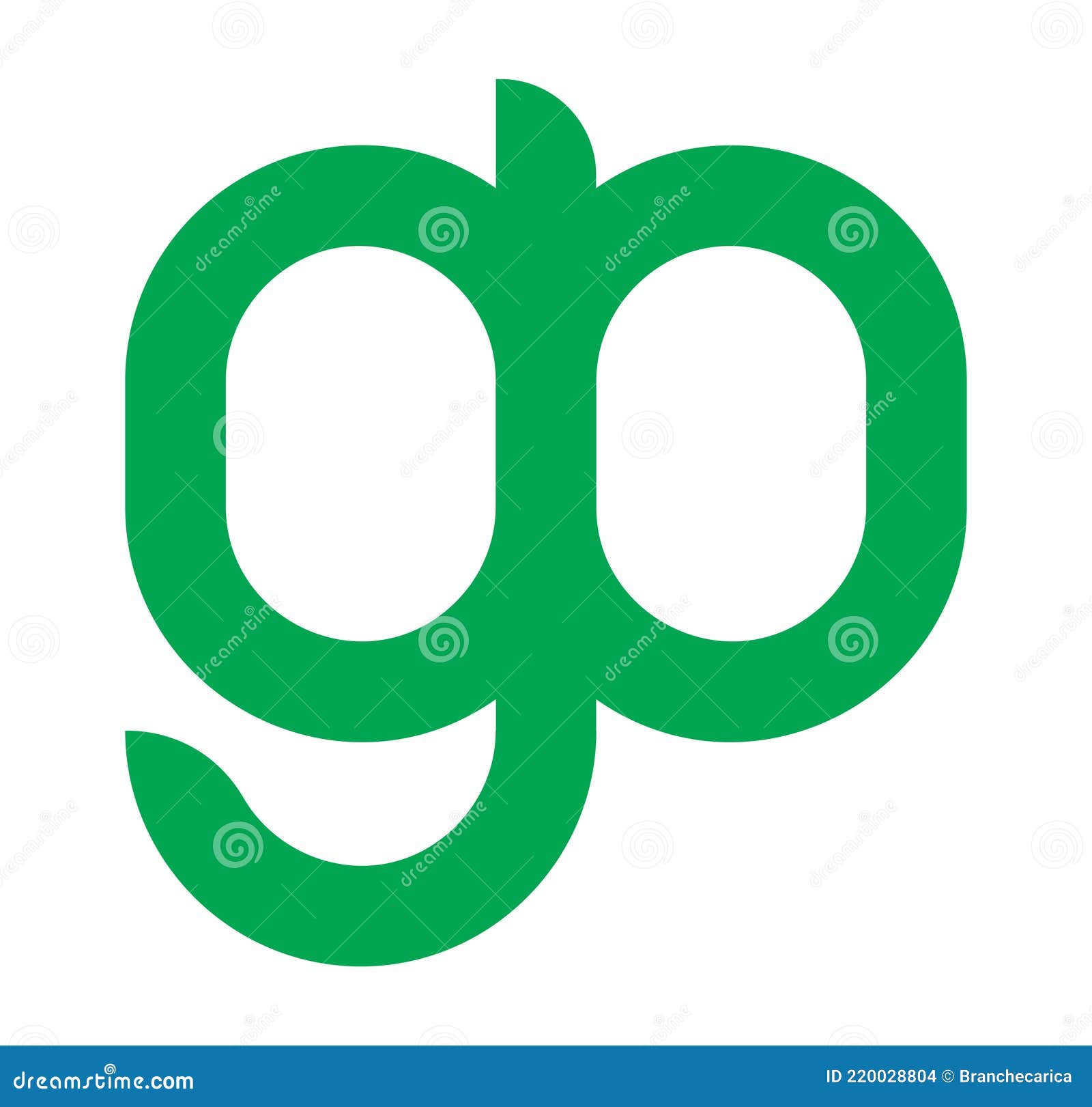 GO sign stock vector. Illustration of initial, abstract - 220028804