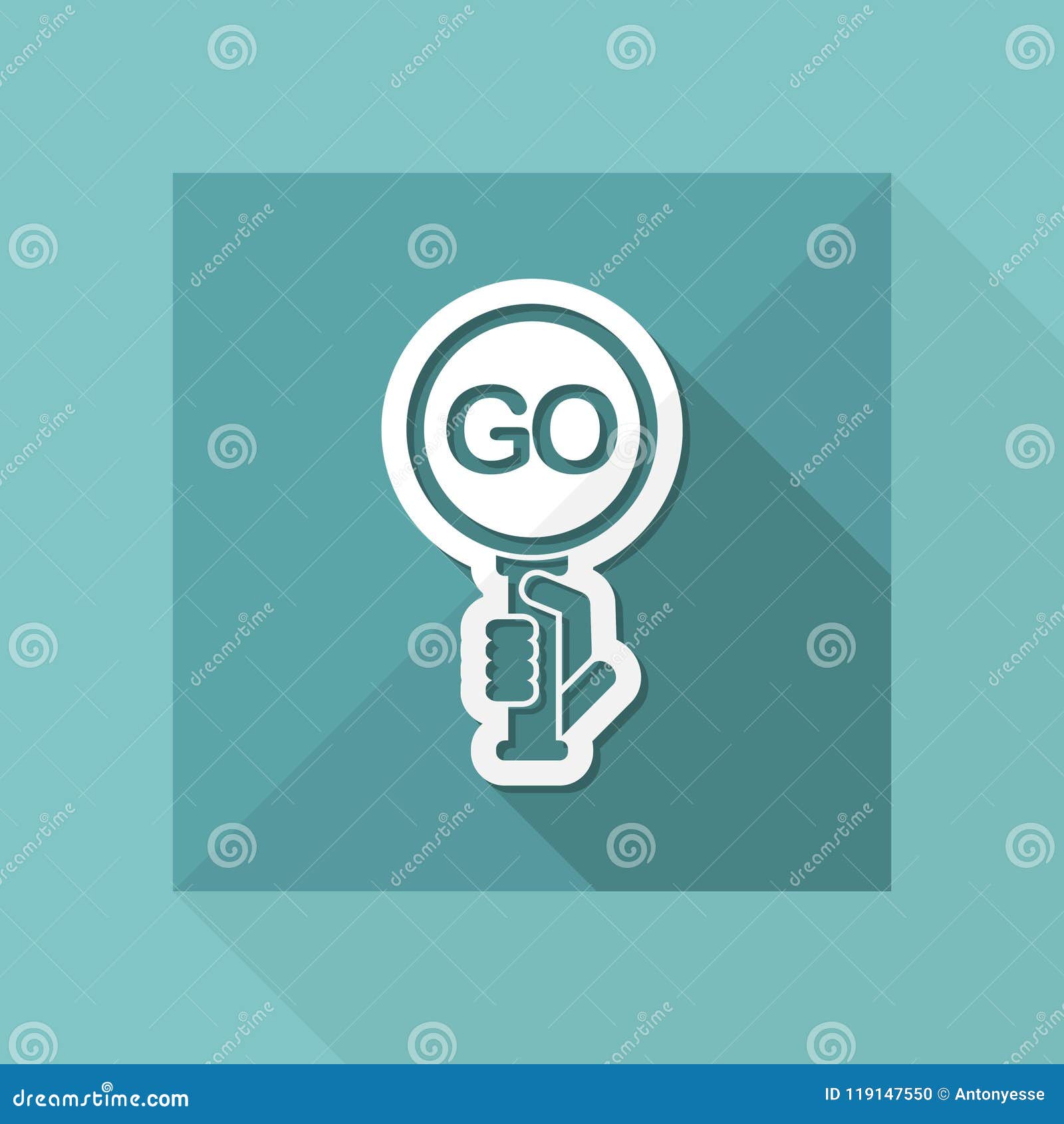 Go signal stock vector. Illustration of play, ready - 119147550
