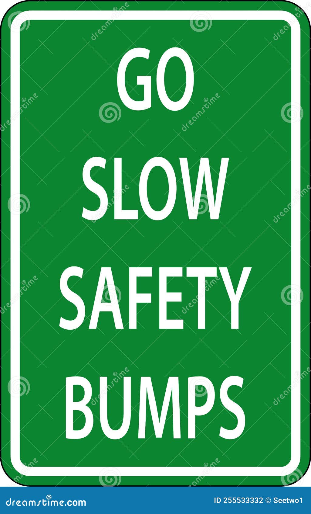 Go Slow Safety Bumps Sign on White Background Stock Vector ...
