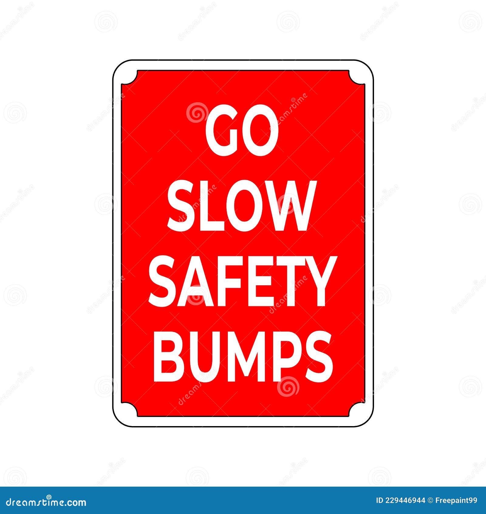Go Slow Speed Bump Sign in Vector, Easy To Use and Print Design ...