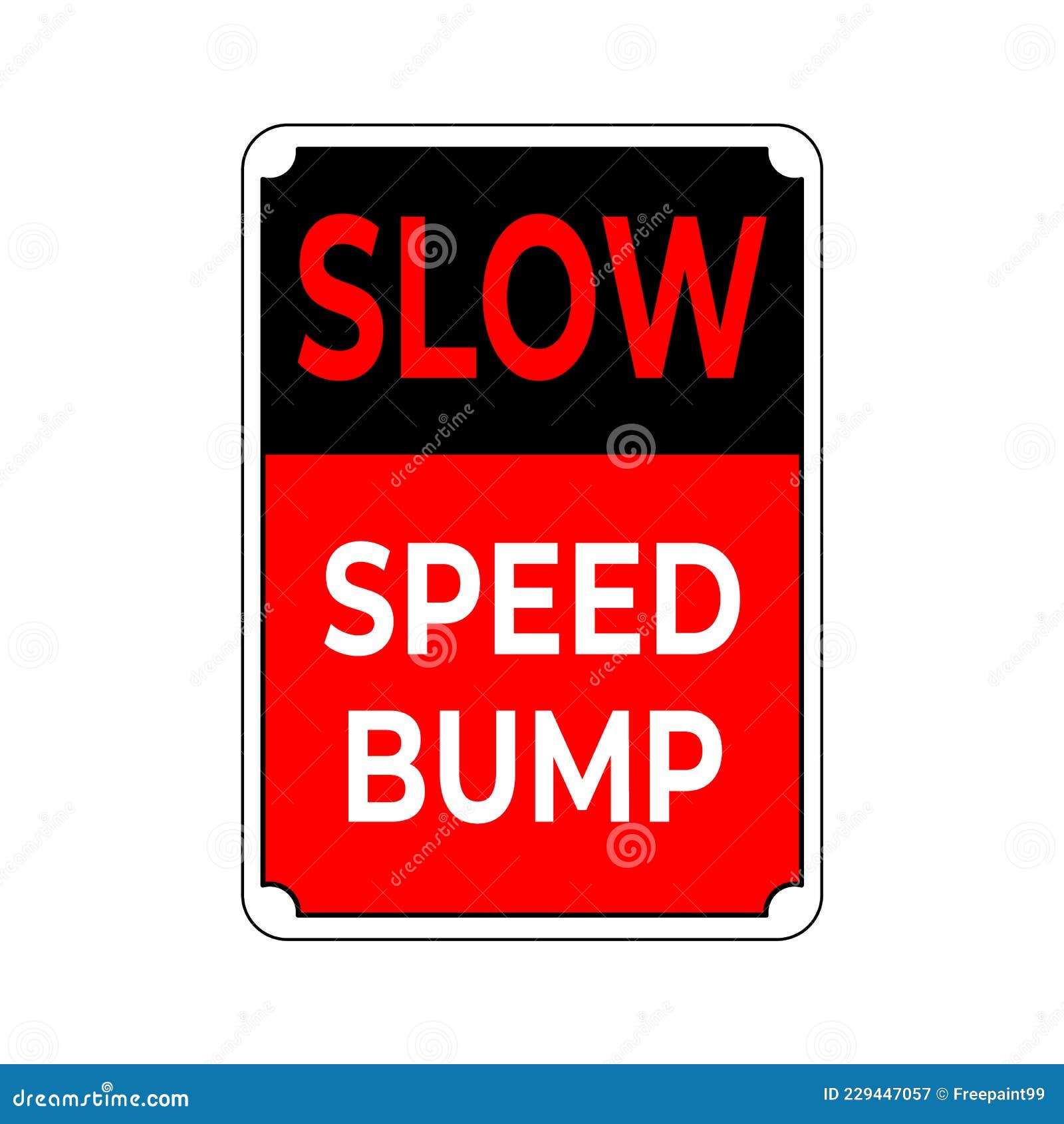 Go Slow Speed Bump Sign in Vector, Easy To Use and Print Design ...