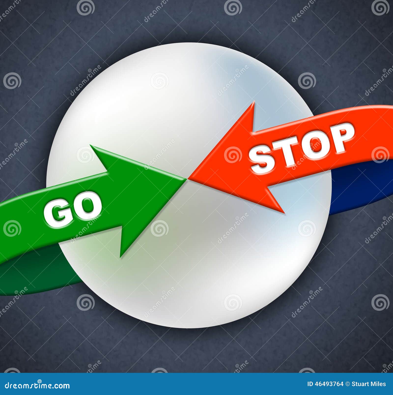 Go Stop Arrows Indicates Get Going and Control Stock Illustration ...