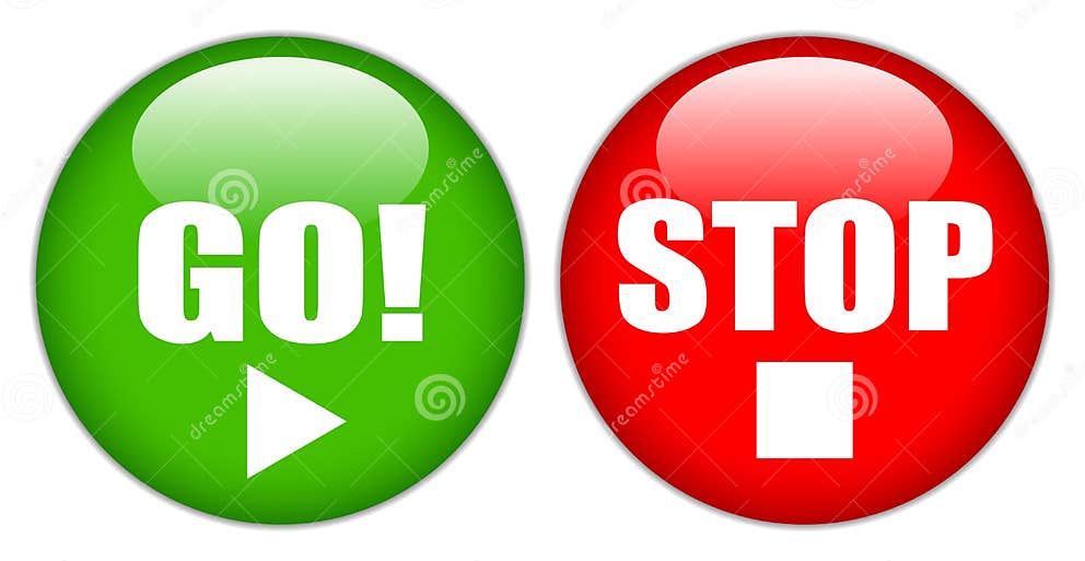 Go stop button stock vector. Illustration of recording - 24135271