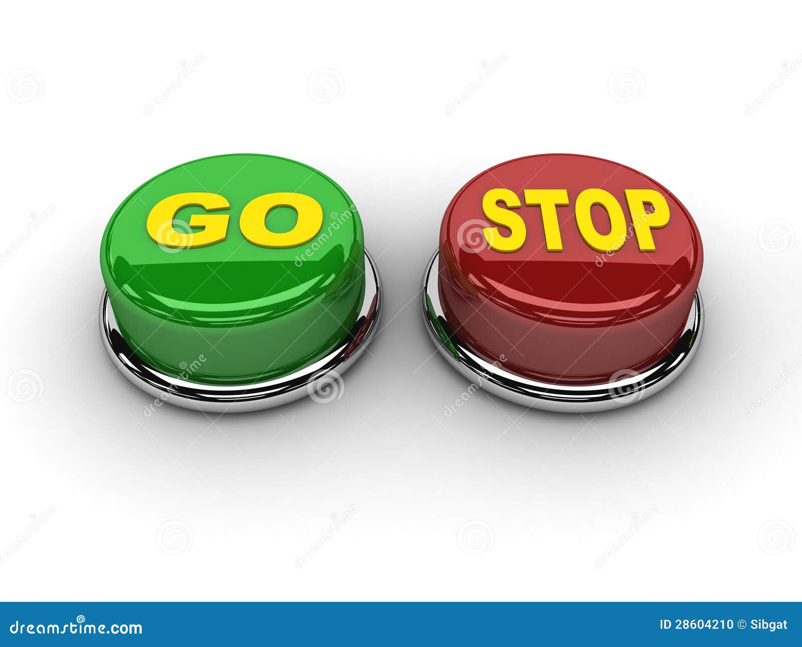 Go stop buttons. stock illustration. Illustration of green - 28604210