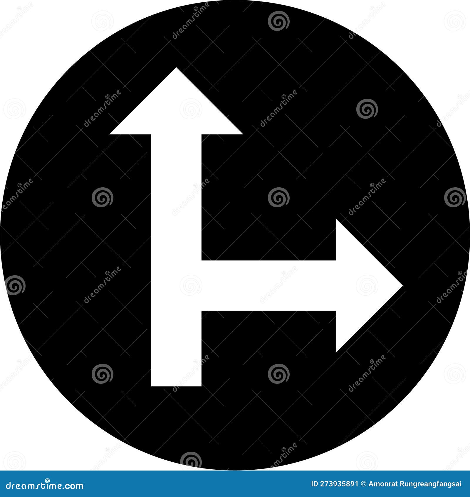 Go Straight or Right Sign Icon, Traffic Sign Vector Illustration Stock ...