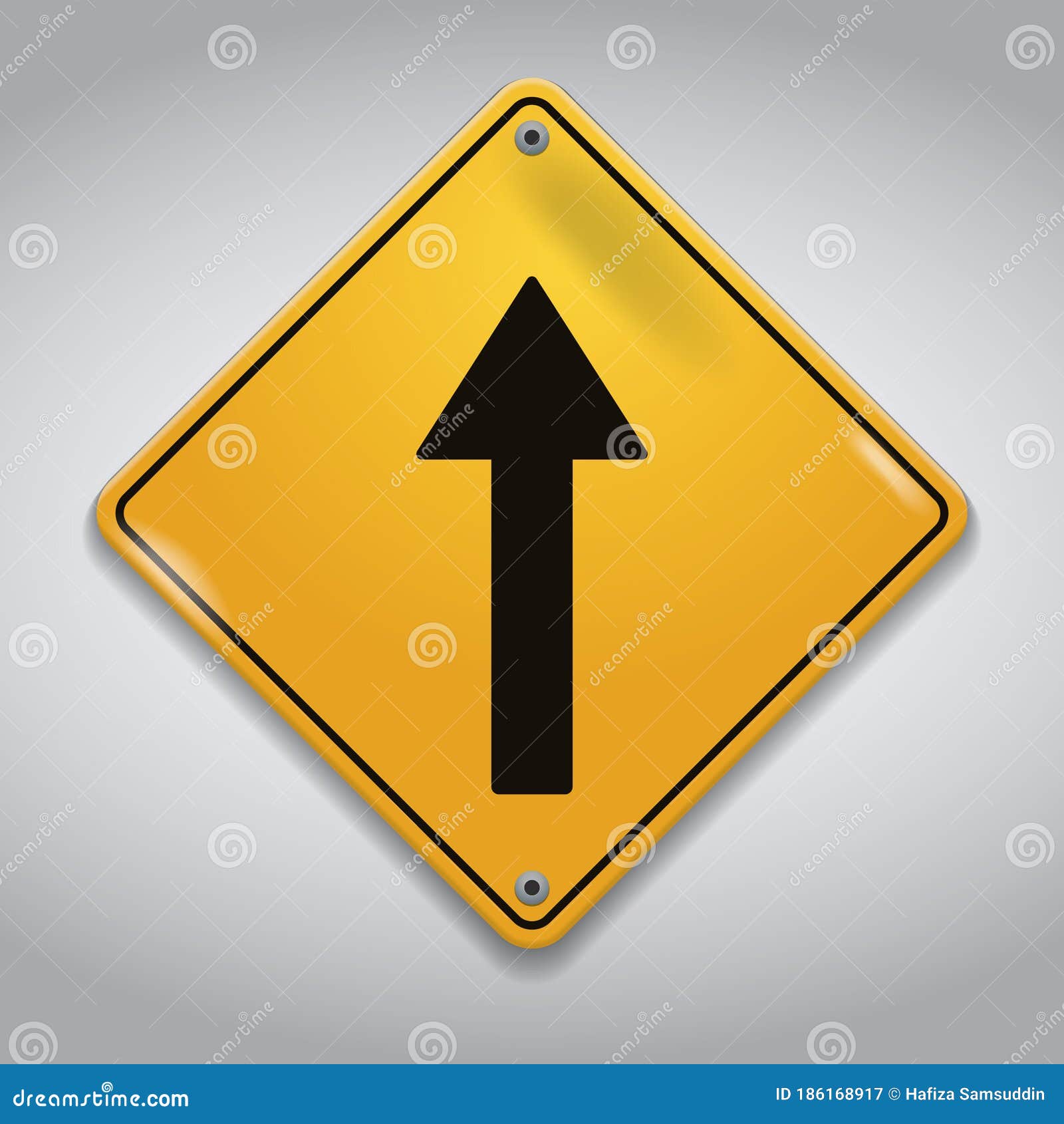 Go Straight Road Sign. Vector Illustration Decorative Design Stock ...