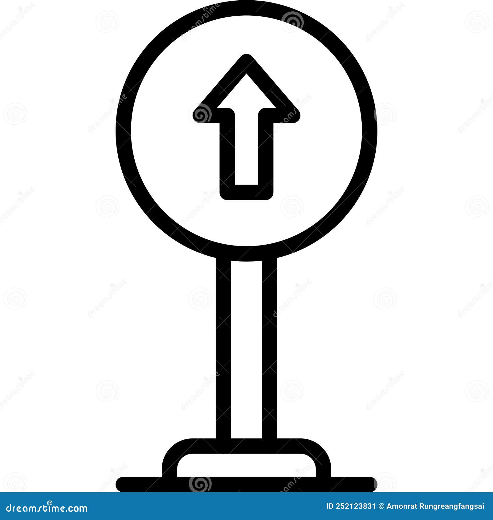 Go Straight Sign Icon, Location Map and Navigation Vector Stock Vector ...