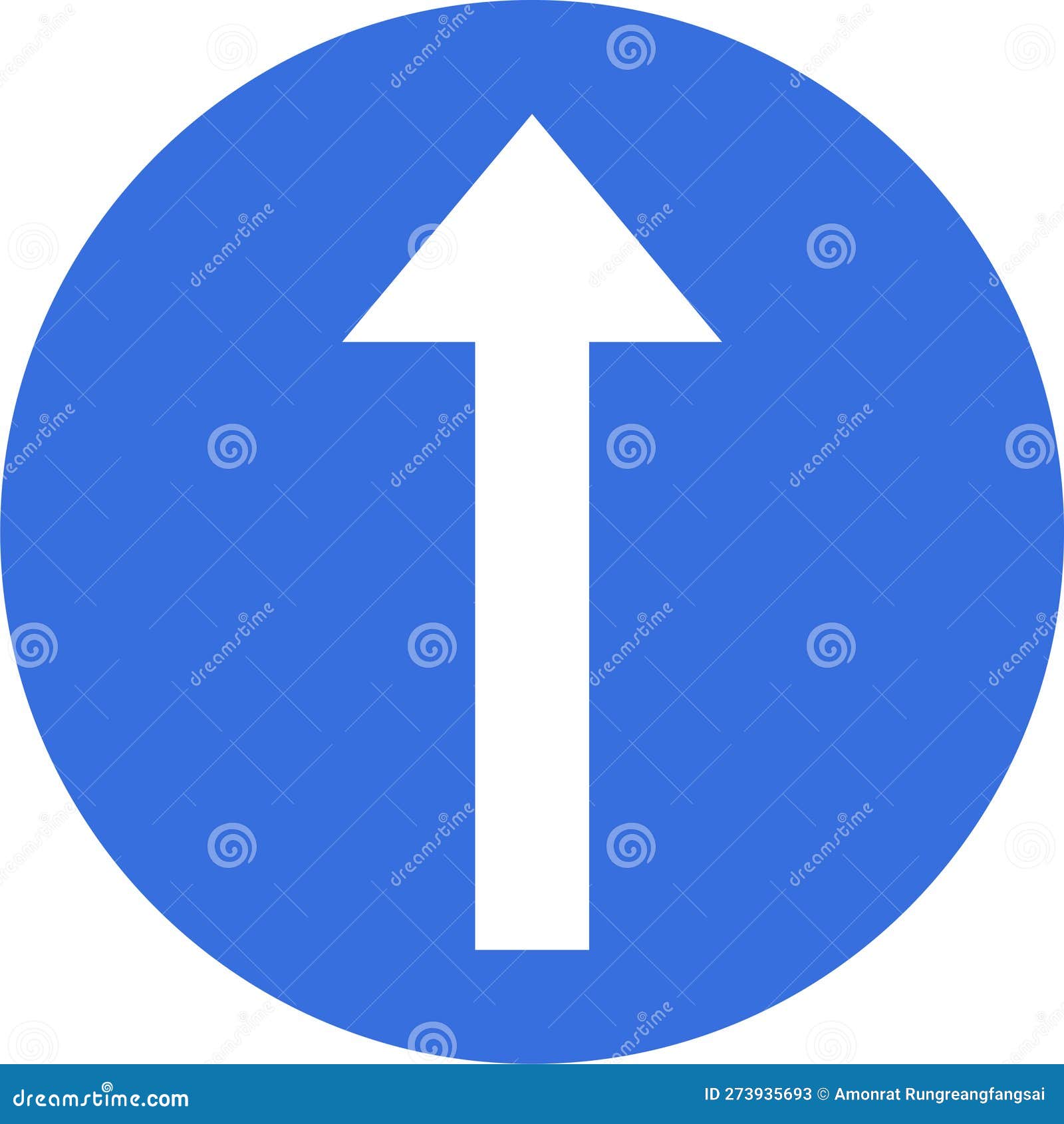 Go Straight Sign Icon, Traffic Sign Vector Illustration Stock Vector ...