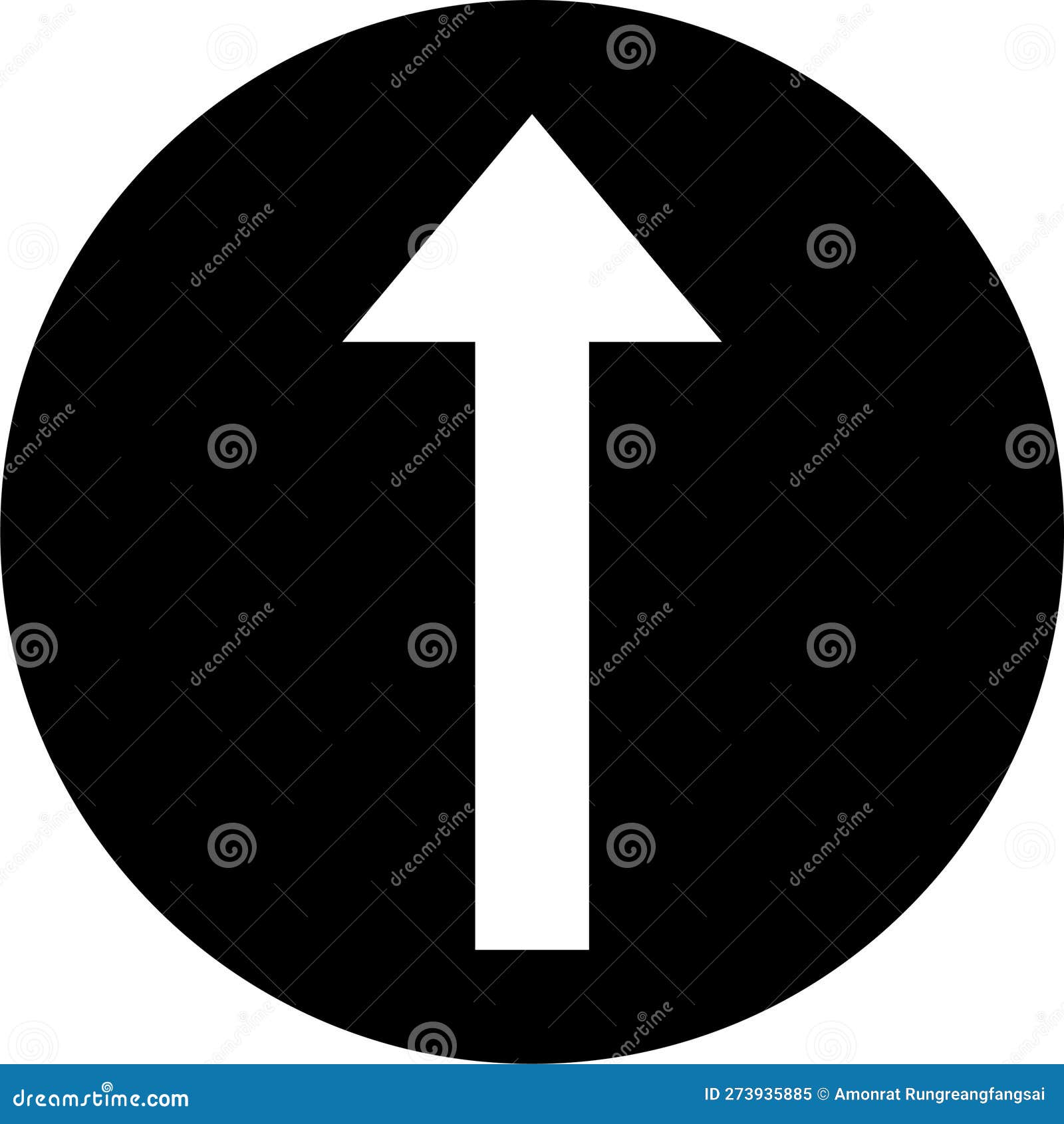 Go Straight Sign Icon, Traffic Sign Vector Illustration Stock Vector ...