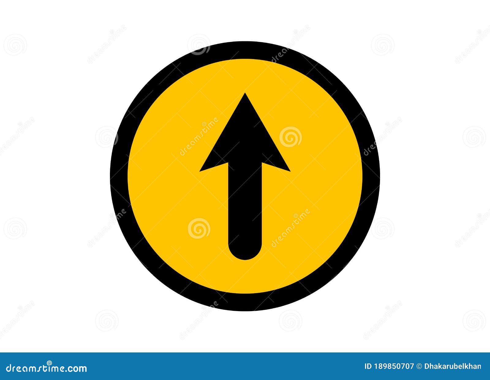 Go Straight Traffic Sign Design Stock Vector - Illustration of shape ...