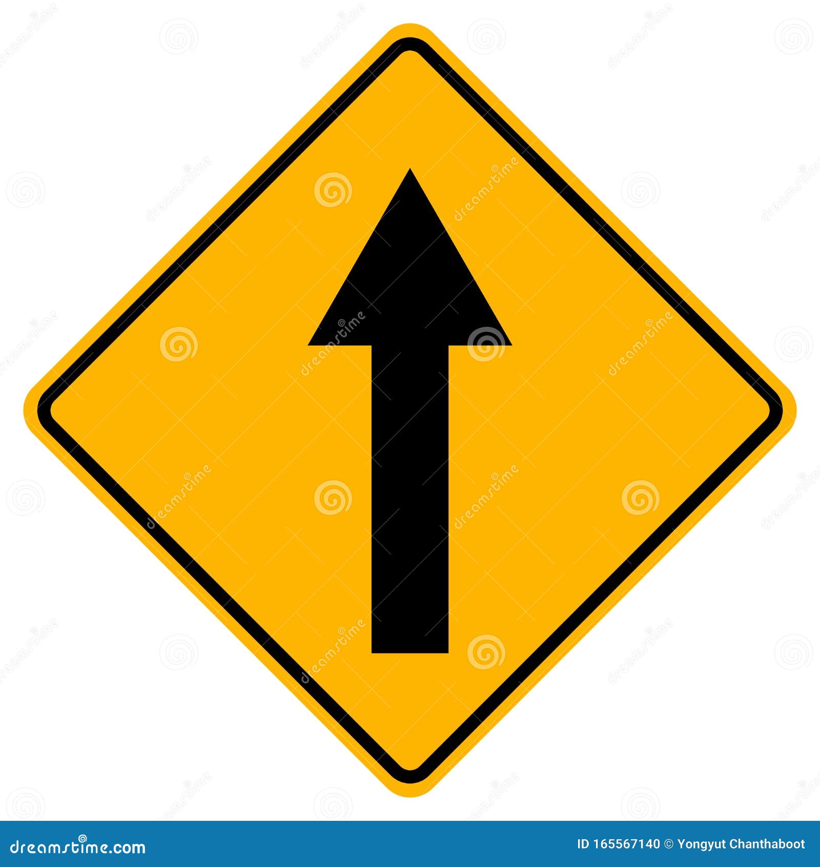 Go Straight Traffic Sign,Vector Illustration, Isolate on White ...