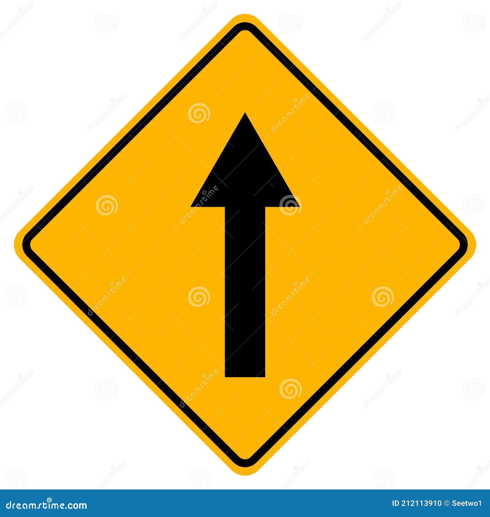 Go Straight Traffic Sign on White Background Stock Vector ...