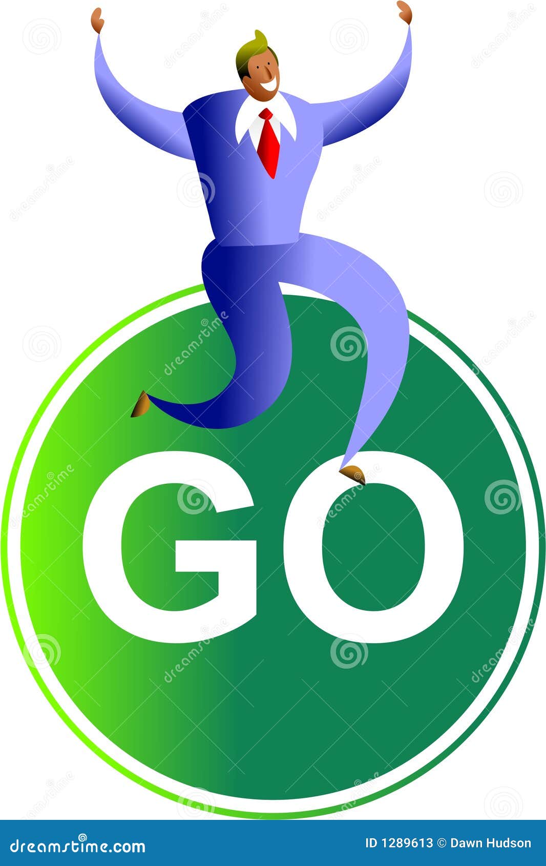 Go success stock illustration. Illustration of sign, person - 1289613