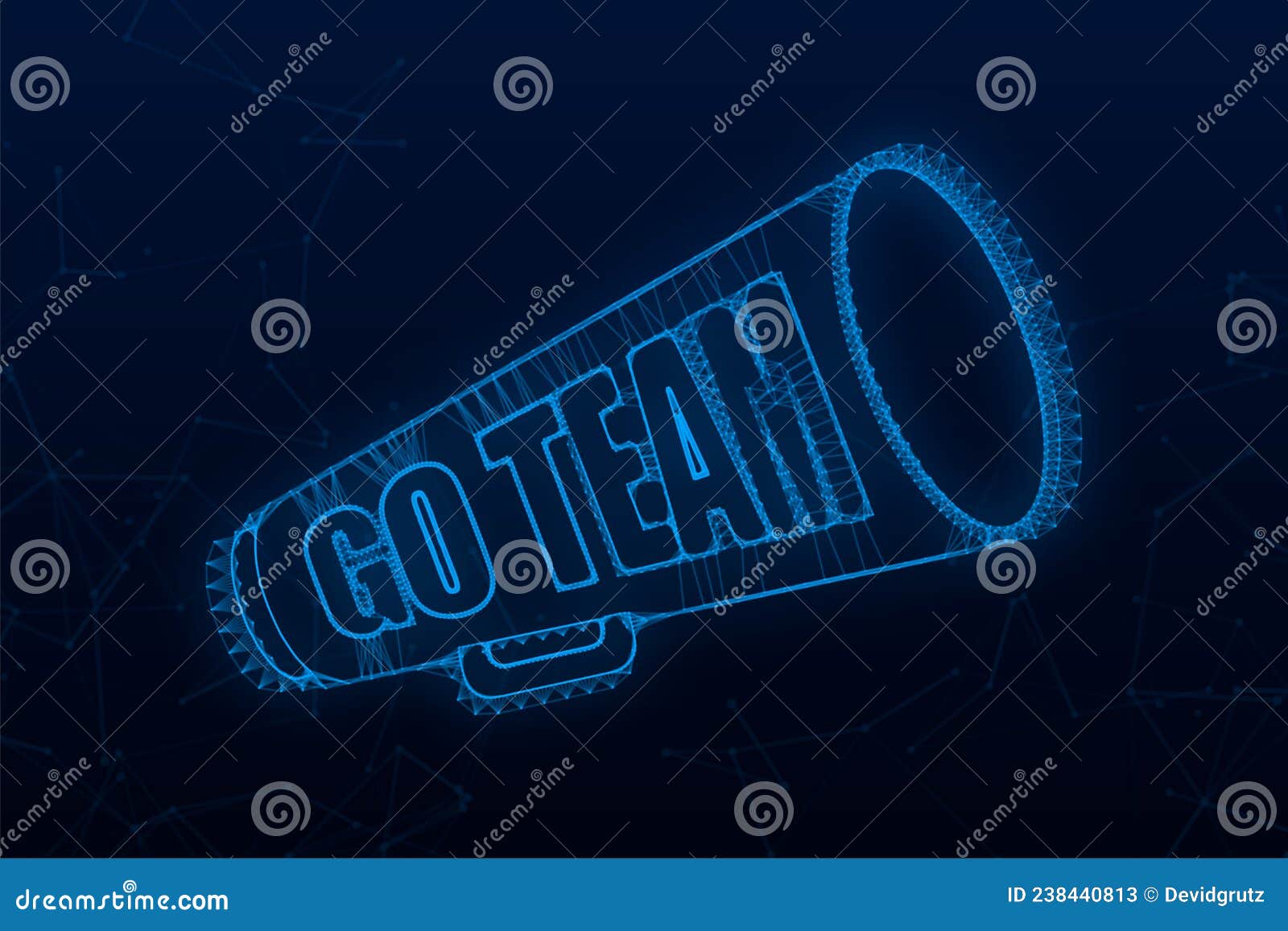 Go Team Triangle Banner. Go Team in Cartoon Style. Vector Stock ...