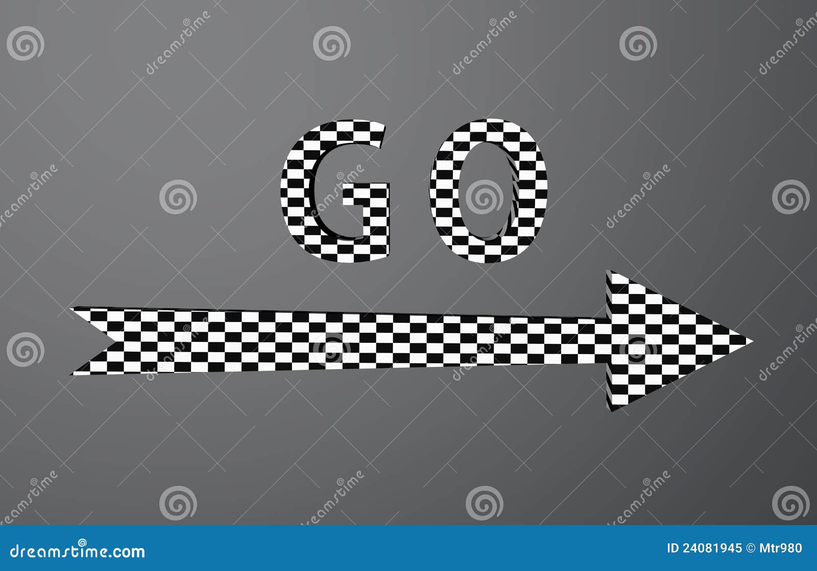 Go text with arrow stock illustration. Illustration of start - 24081945