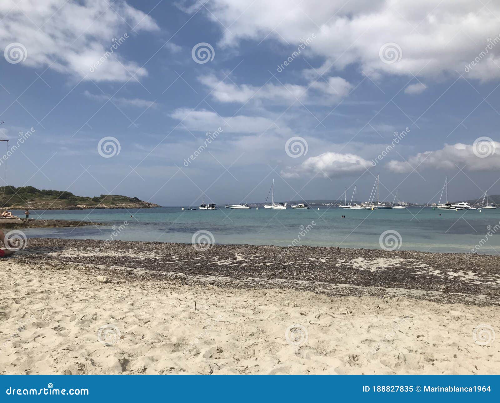 This is Cala Comtessa Beach Stock Image - Image of majorcan, holidays ...