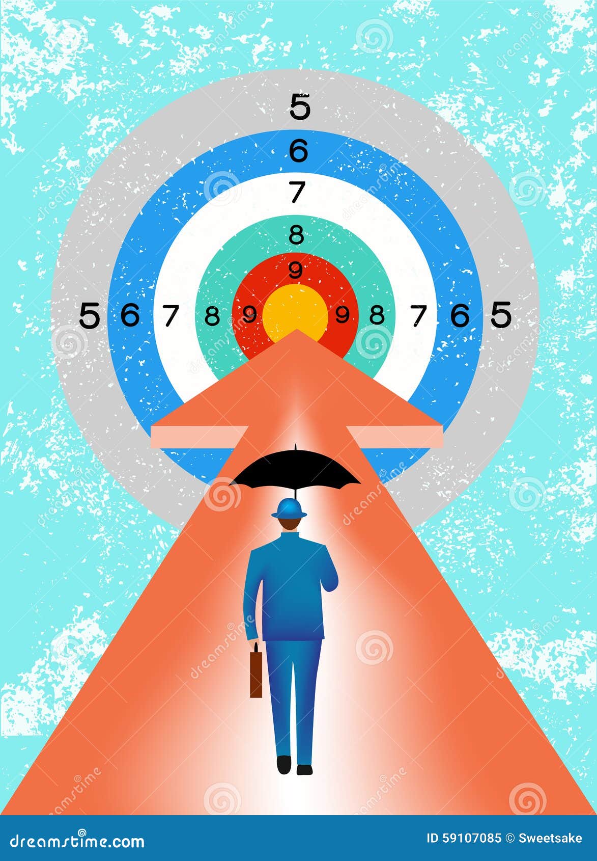 Go To Goal Vector Illustration Stock Vector - Illustration of ...