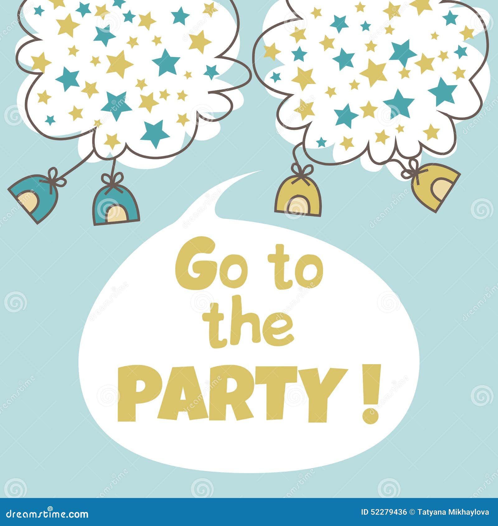 Go to the party stock vector. Illustration of happiness - 52279436