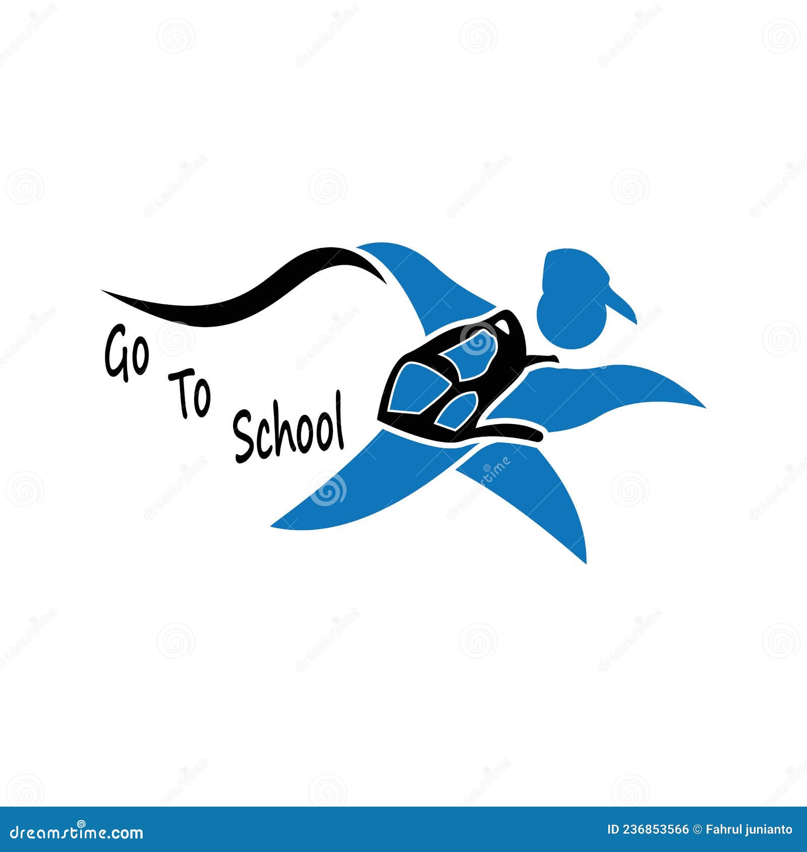Go To School Icon and Symbol Vector Template Stock Illustration ...