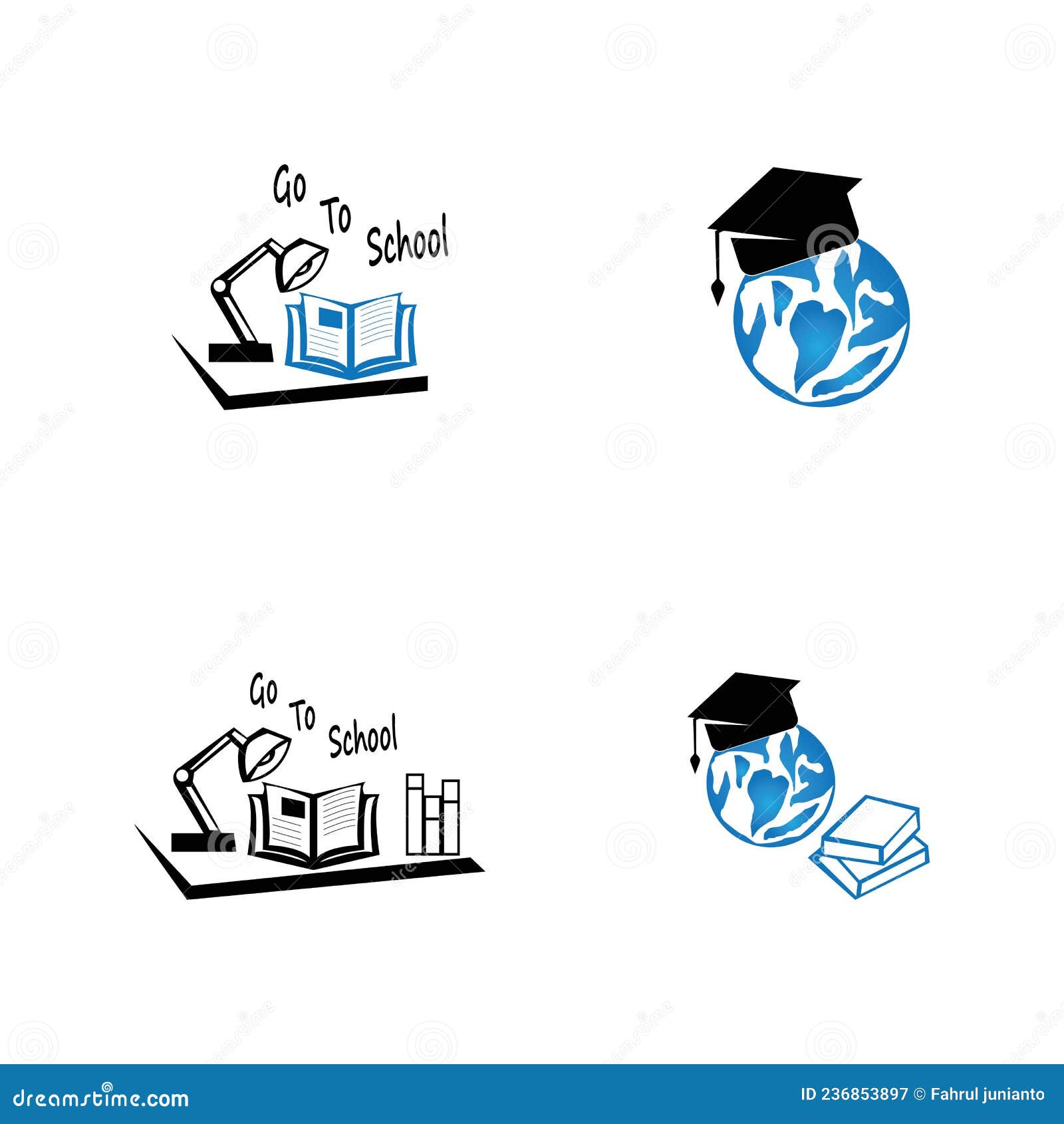 Go To School Icon and Symbol Vector Template Stock Illustration ...