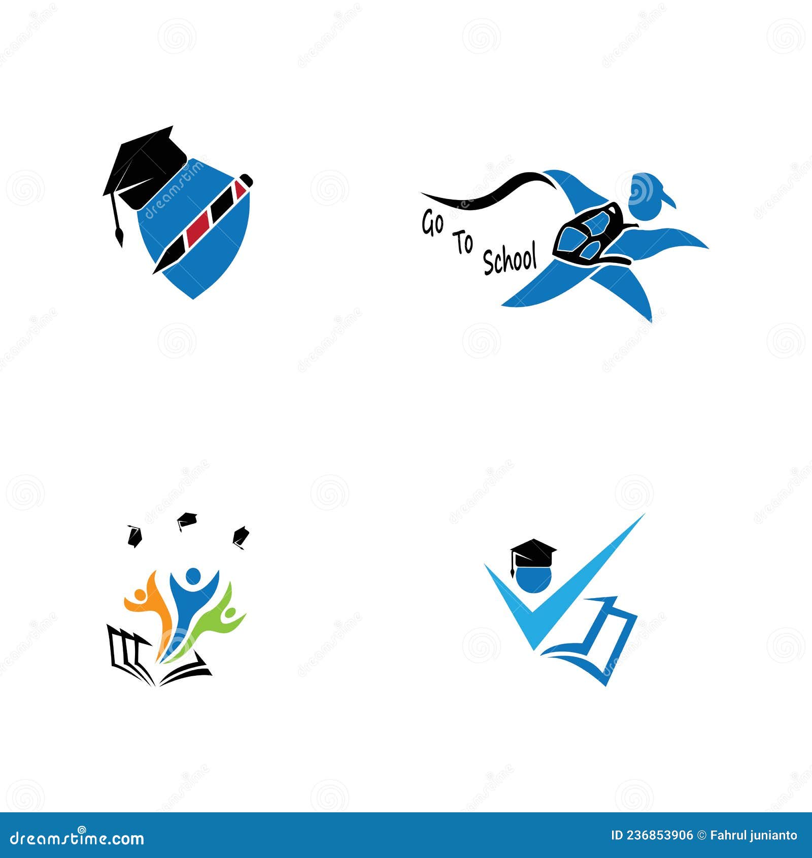 Go To School Icon and Symbol Vector Template Stock Illustration ...