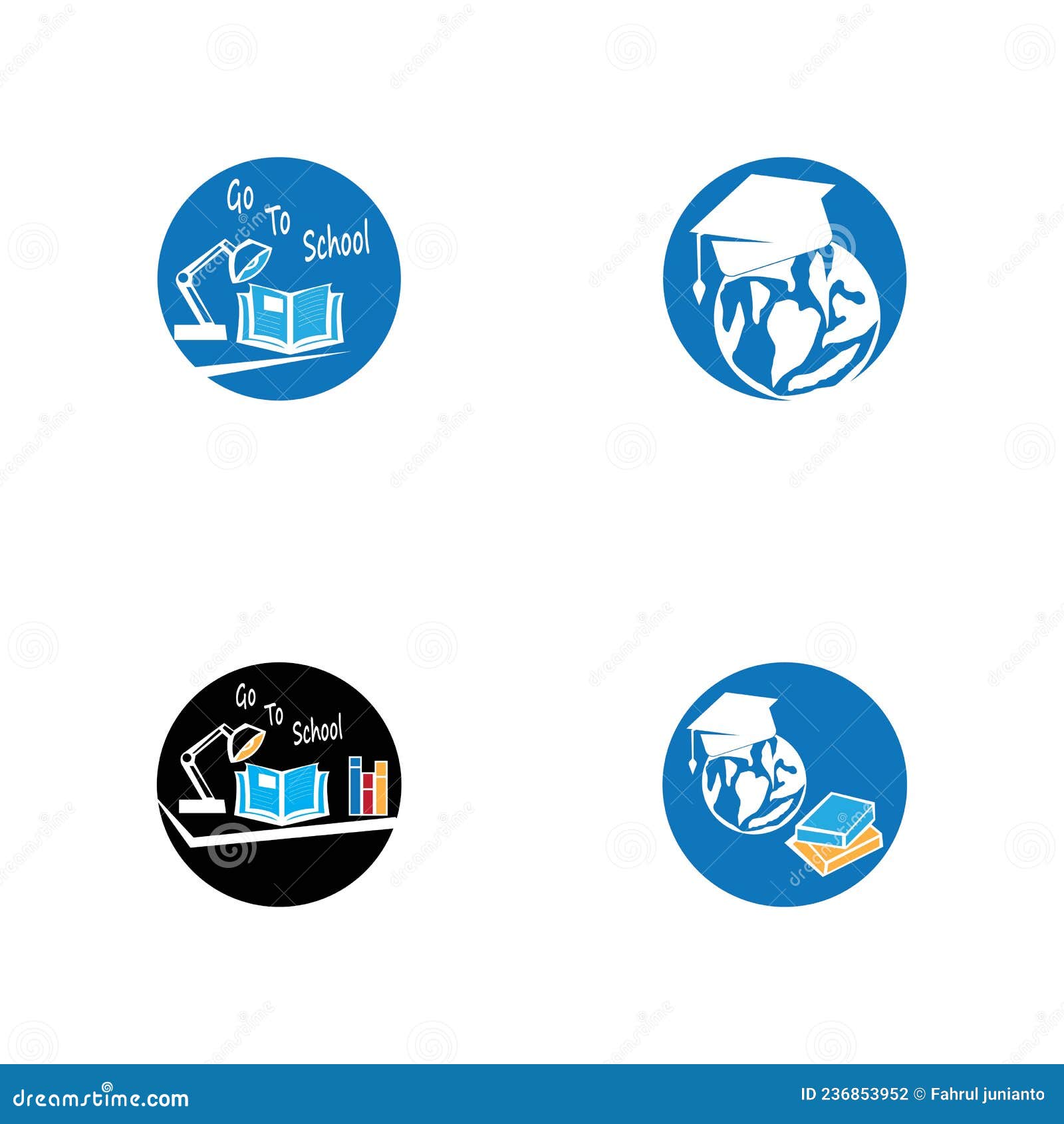 Go To School Icon and Symbol Vector Template Stock Illustration ...