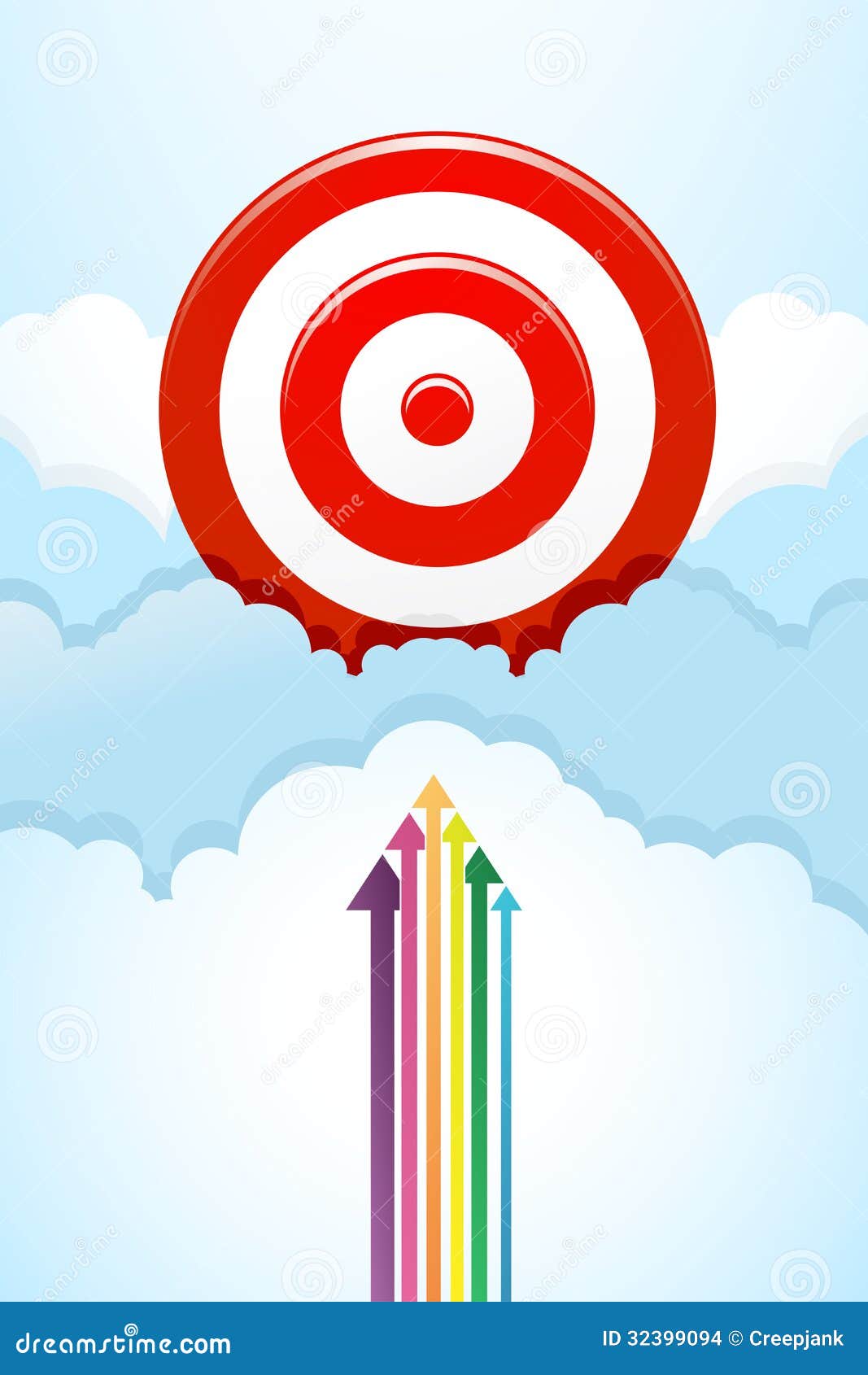 Go to the target stock illustration. Illustration of progress - 32399094