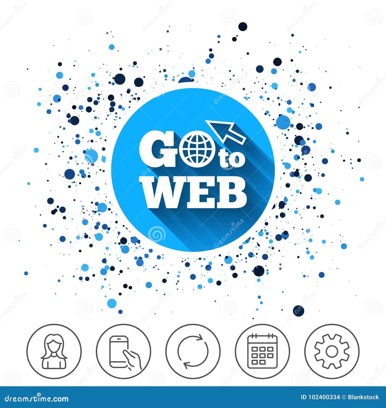 Go To Web Icon. Internet Access Symbol. Stock Vector - Illustration of ...