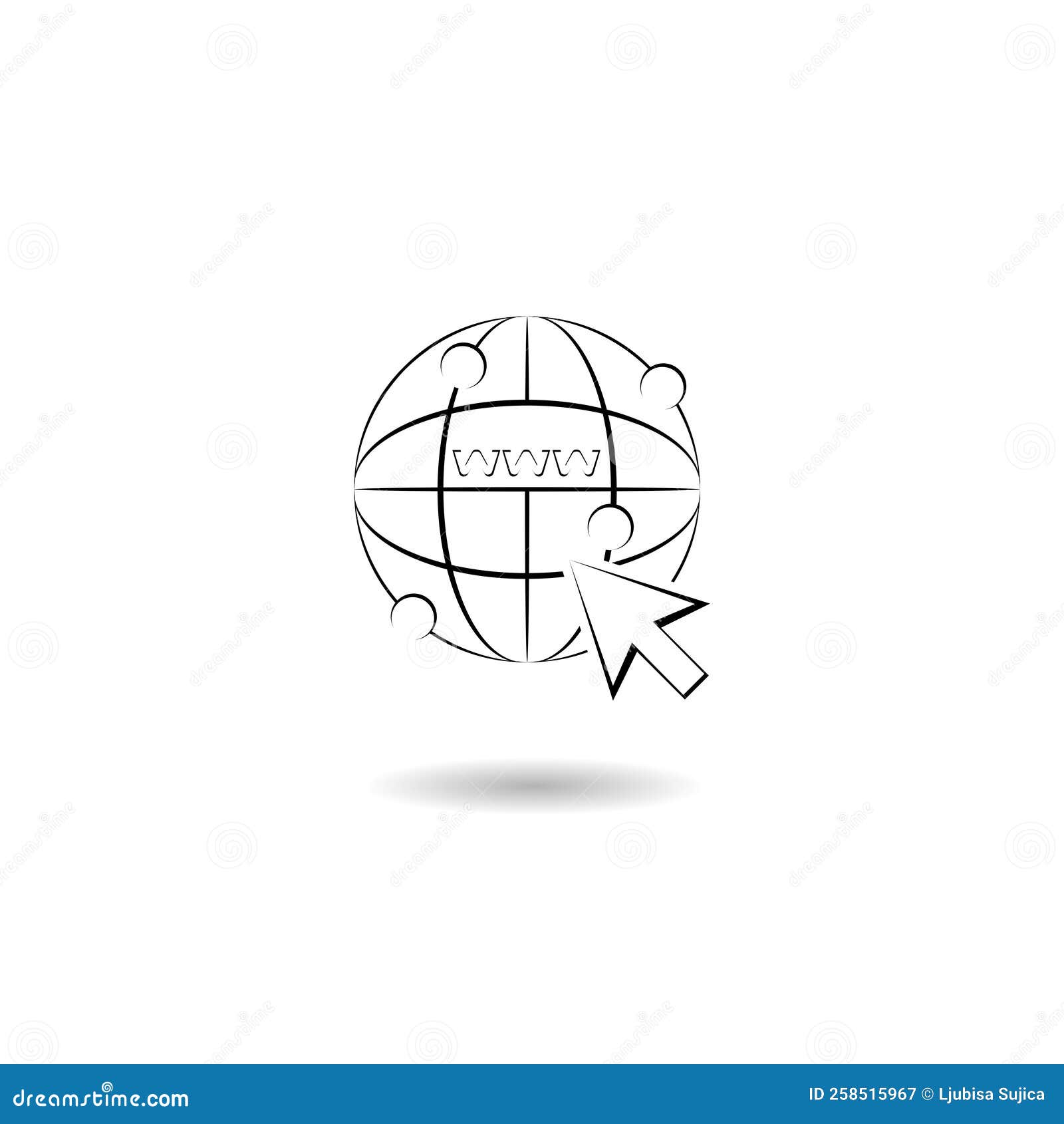 Go To Web Icon Logo with Shadow Stock Vector - Illustration of digital ...