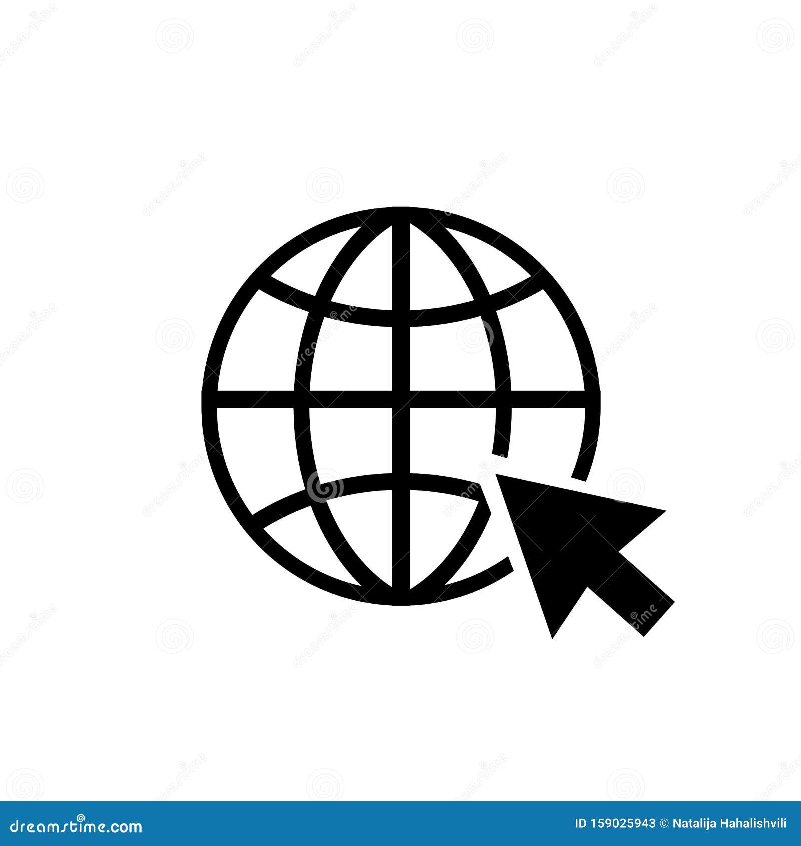 Go to web icon symbol stock vector. Illustration of click - 159025943