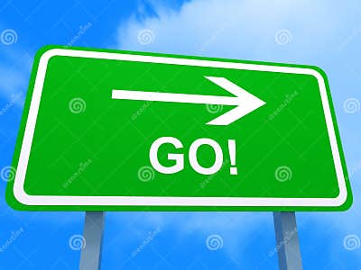 Go traffic sign. stock illustration. Illustration of white - 12316609